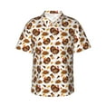 Rateoe Turkey And Thanksgiving3 Pattern Men’s Hawaiian Shirt – Short ...