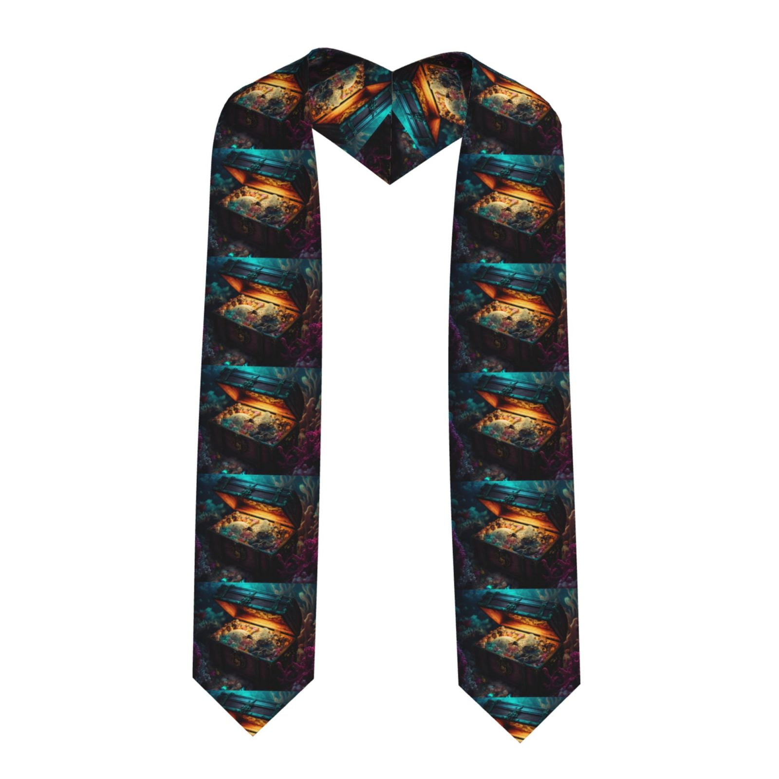 Rateoe Underwater Treasure Chest Pattern Graduation Shawl Stole ...
