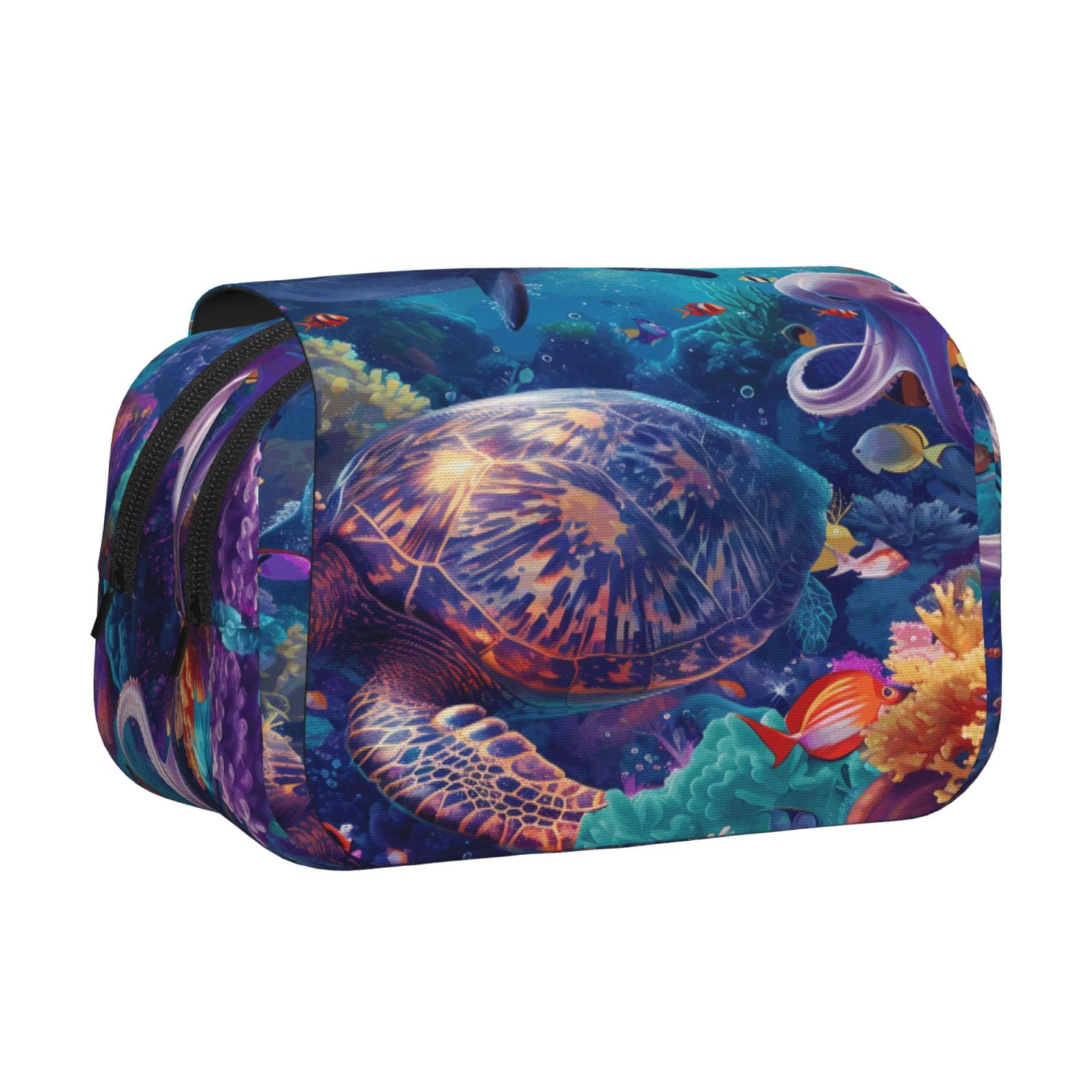 Rateoe Underwater Turtle Dolphin Octopus Pattern Double Clamshell Pen ...