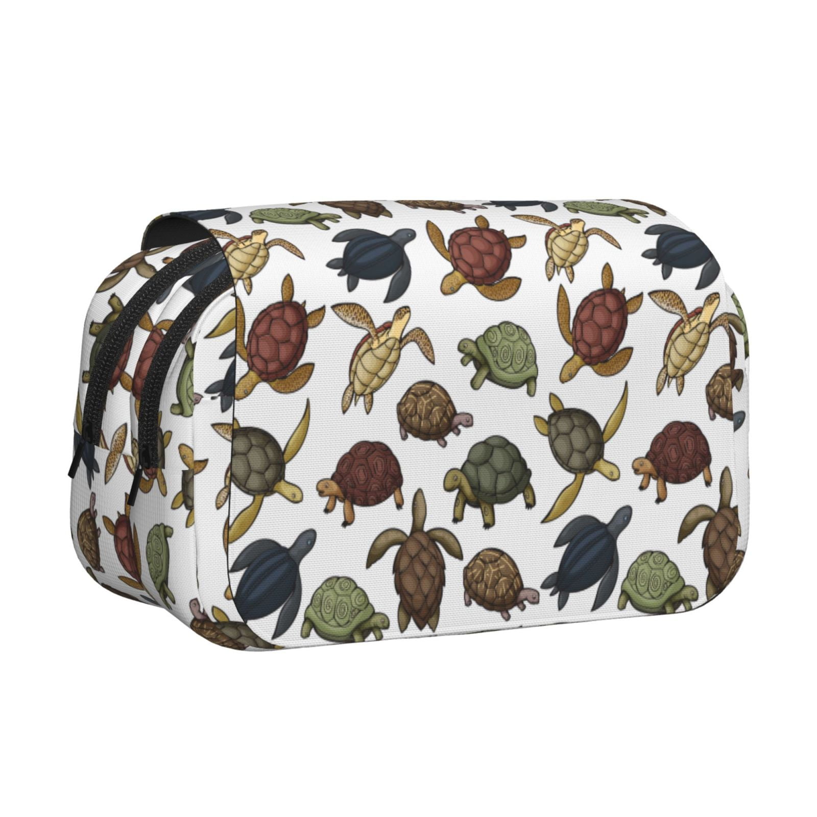 Rateoe Various Turtle Pattern Double Clamshell Pen Case, Storage ...