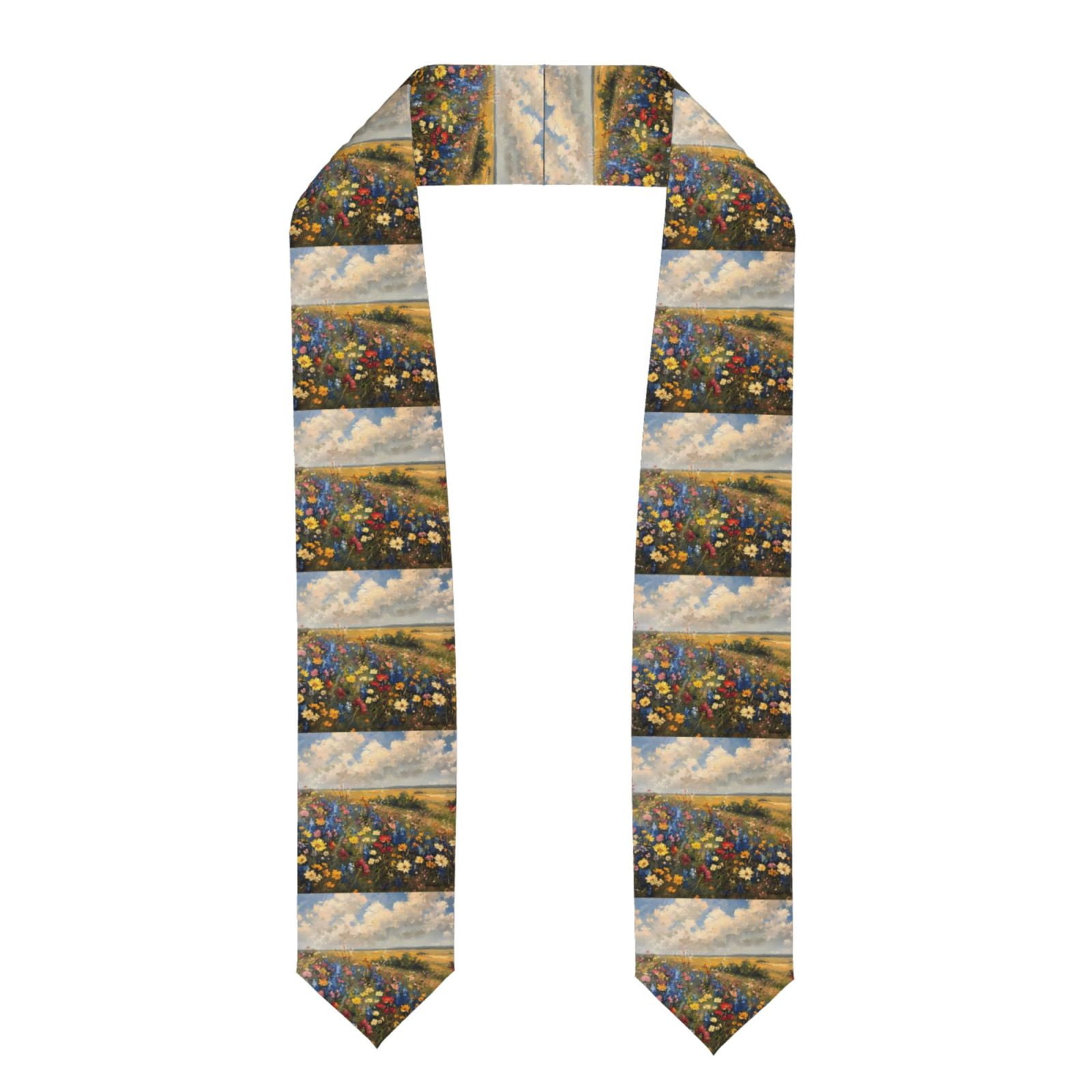 Rateoe Vibrant Wildflower Meadow Pattern Graduation Shawl Stole ...