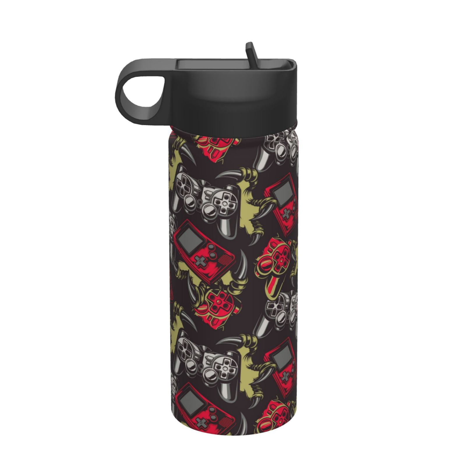 Rateoe Vintage Gaming Printed 18oz Sports Insulated Water Bottle ...