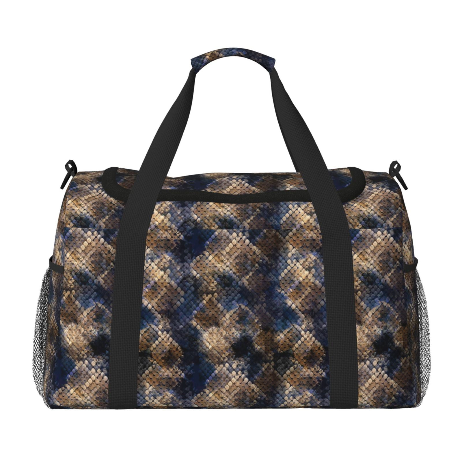 Rateoe Watercolor Snake Skin Pattern Gym Bag for Women, Duffle Bag for ...