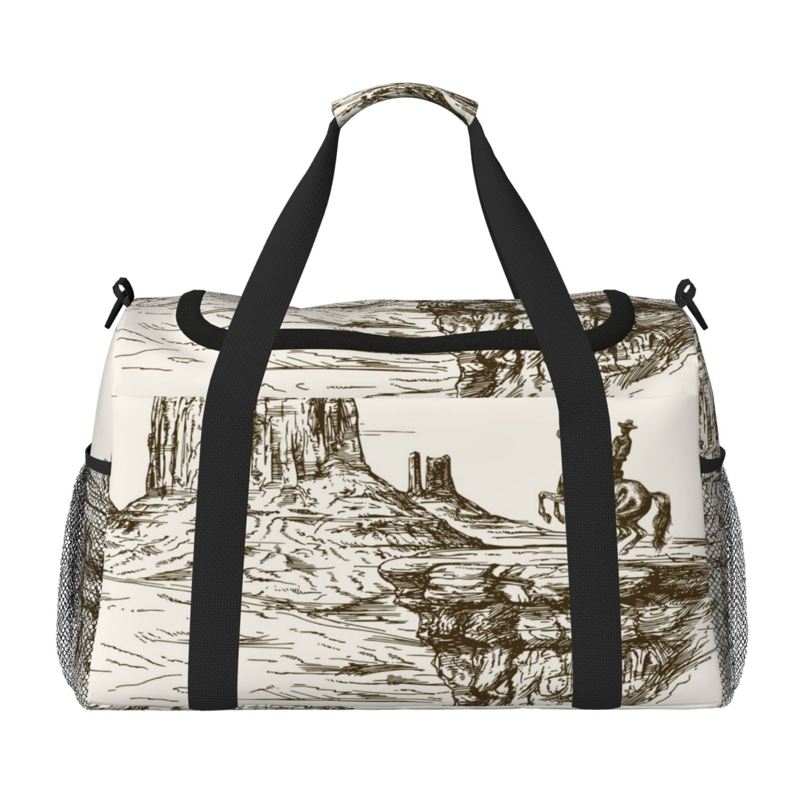 Rateoe Western Desert Cowboys 1 Pattern Gym Bag for Women, Duffle Bag ...