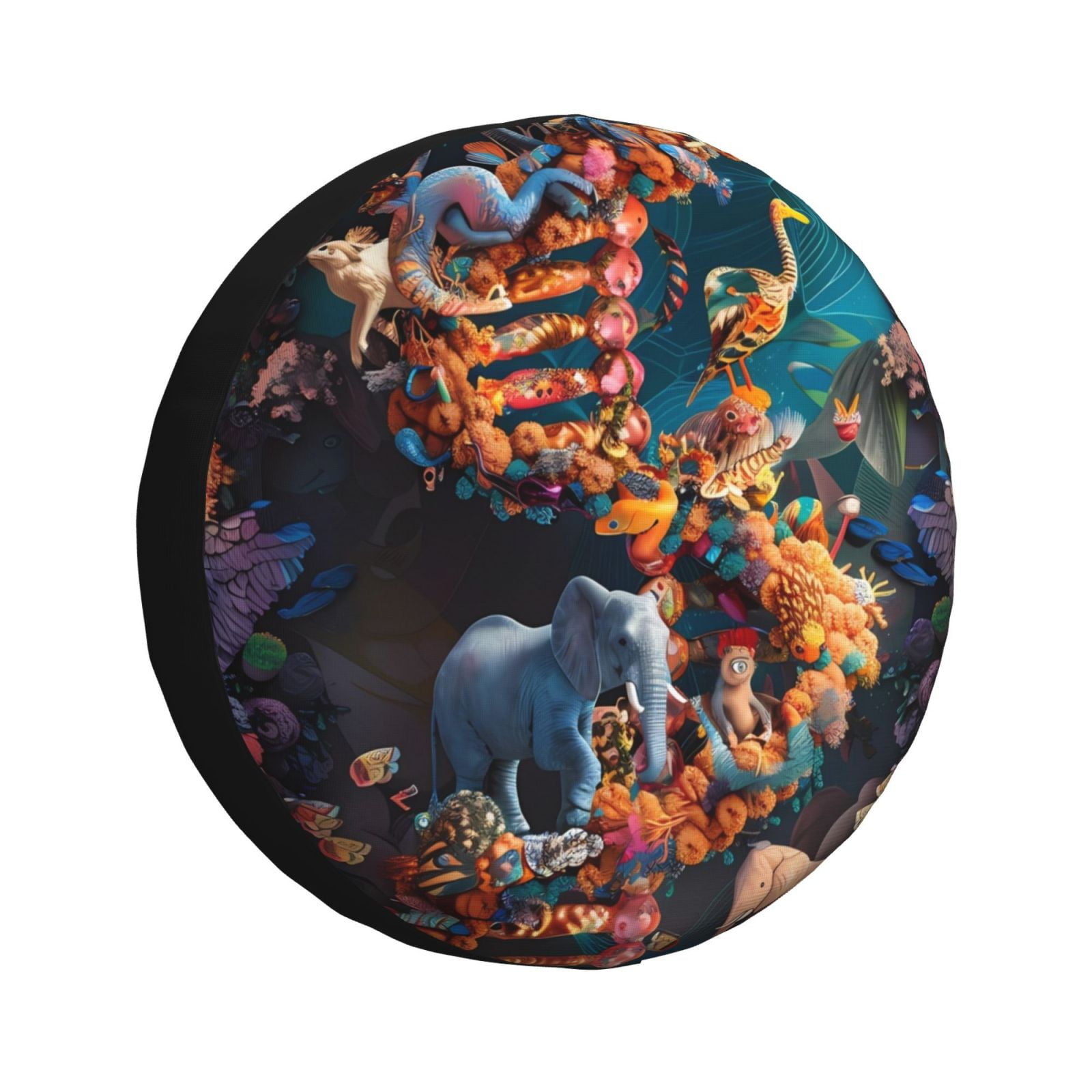 Rateoe Whimsical Animal Spiral Pattern Tire Cover Wheel Protectors ...