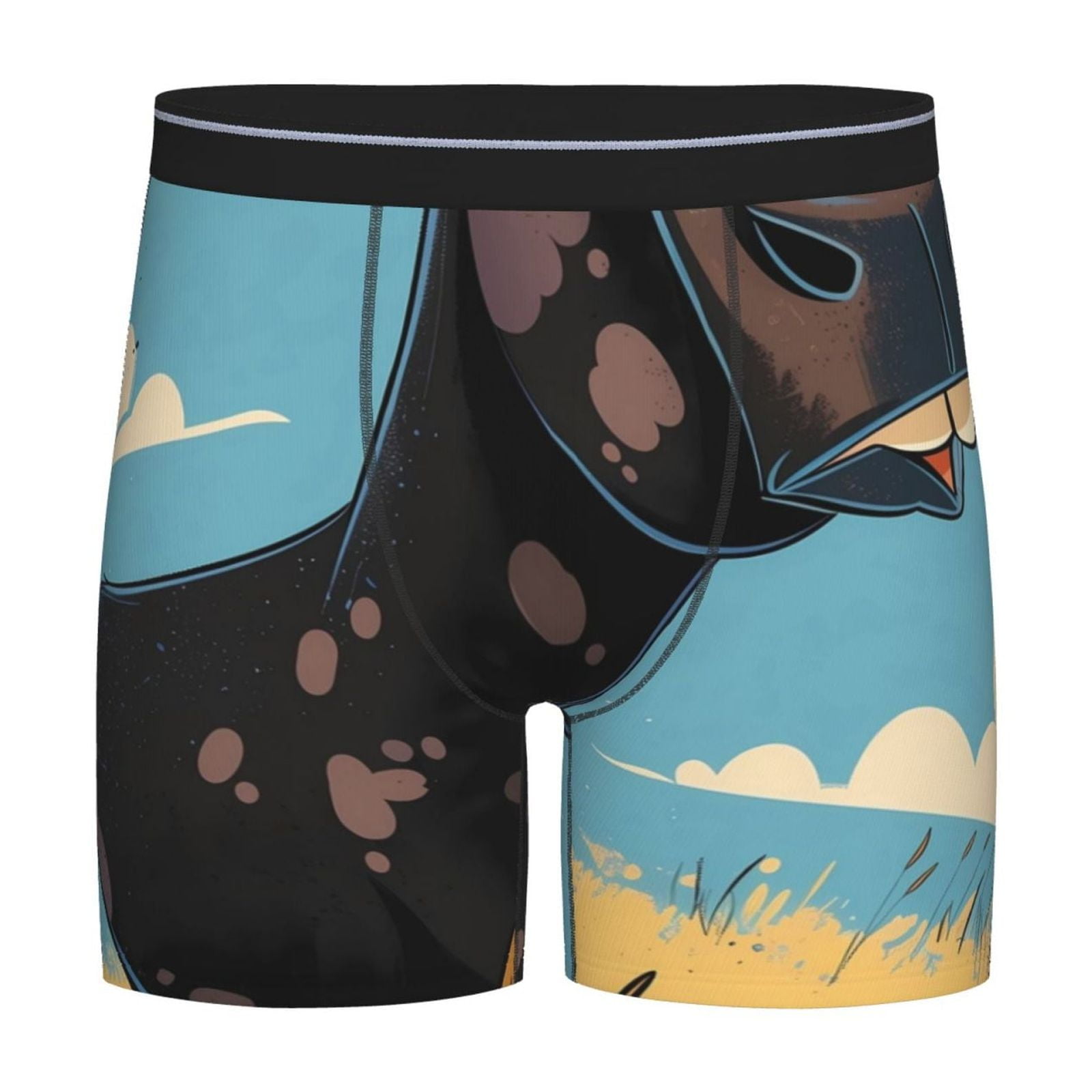Rateoe Whimsical Cartoon Cow Print Men’s Underwear Boxer Briefs Soft ...