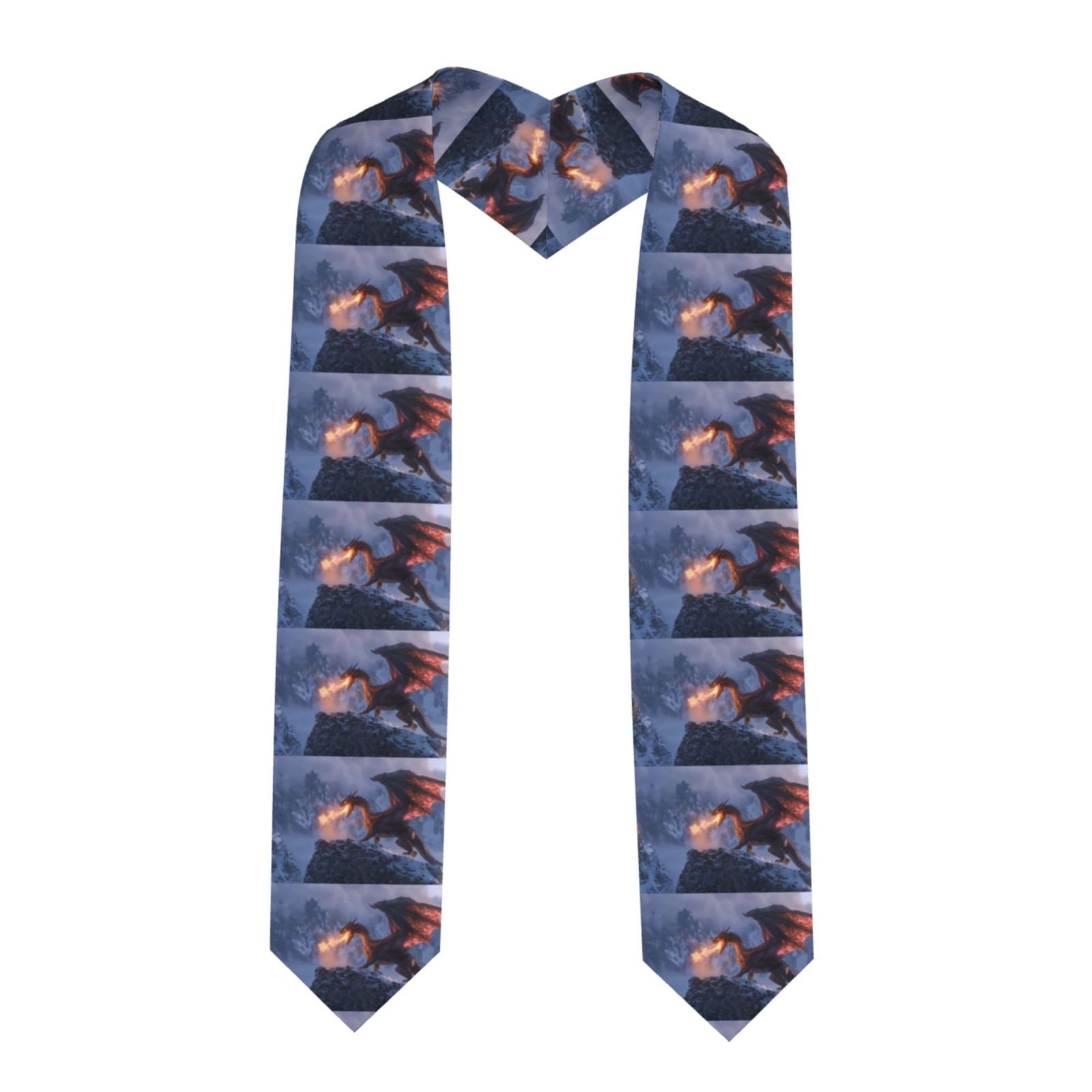 Rateoe Winter Fire Dragon Pattern Graduation Shawl Stole – Elegant ...