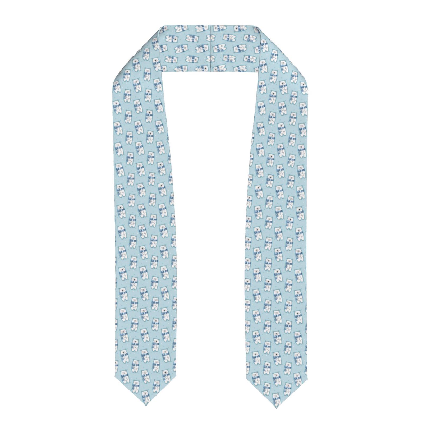 Rateoe blue Scarf Bear Pattern Graduation Shawl Stole – Elegant Stole ...