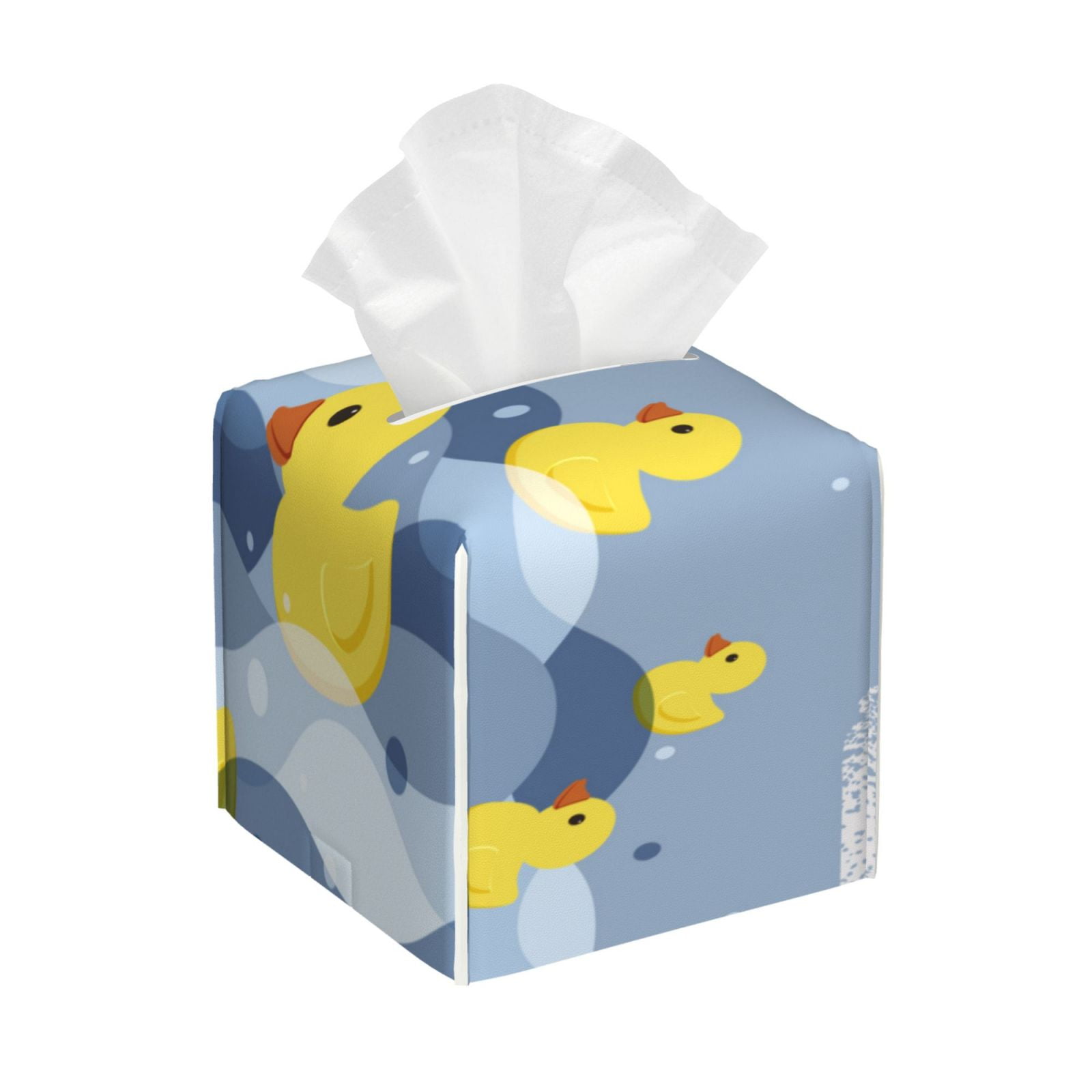 Rateoe ducklings swim on the sea waves Pattern Tissue Box Cover, Modern ...