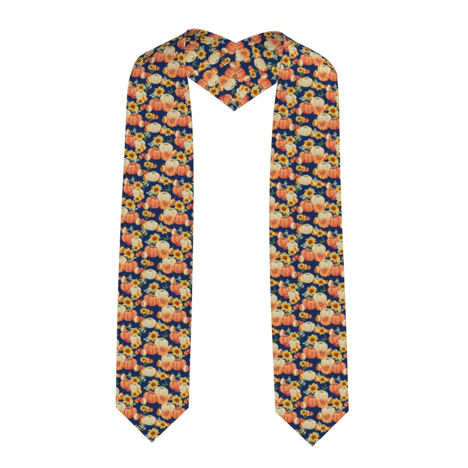 Rateoe fall Pumpkin Daisy Pattern Graduation Shawl Stole – Elegant ...