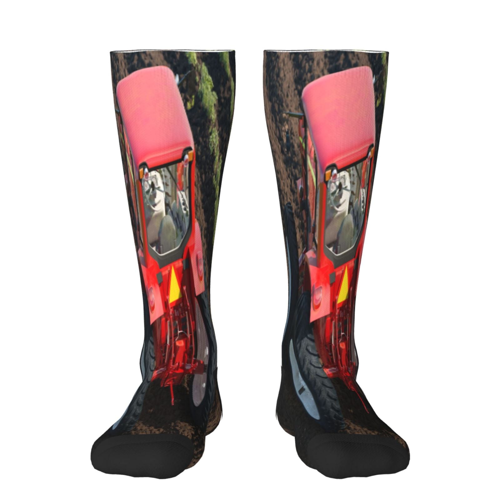 Rateoe farm work Pattern Women’s Knee High Crew Socks,Trouser Socks ...