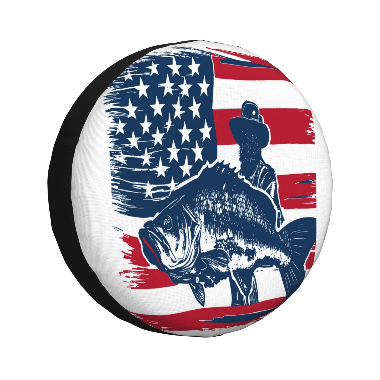 Rateoe fisherman fishing with USA flag Pattern Tire Cover Wheel ...