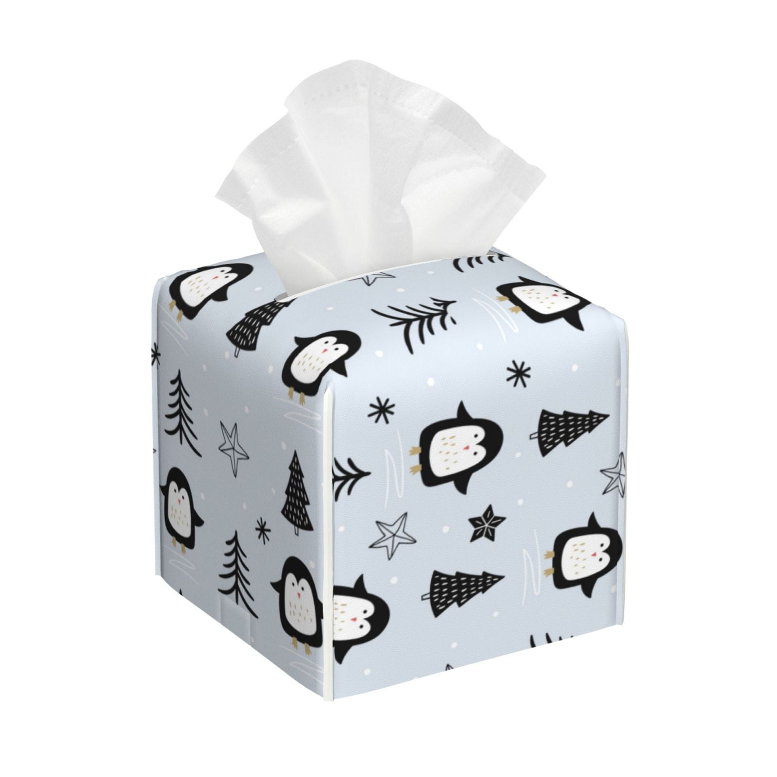 Rateoe penguin tree star Pattern Tissue Box Cover, Modern Square ...