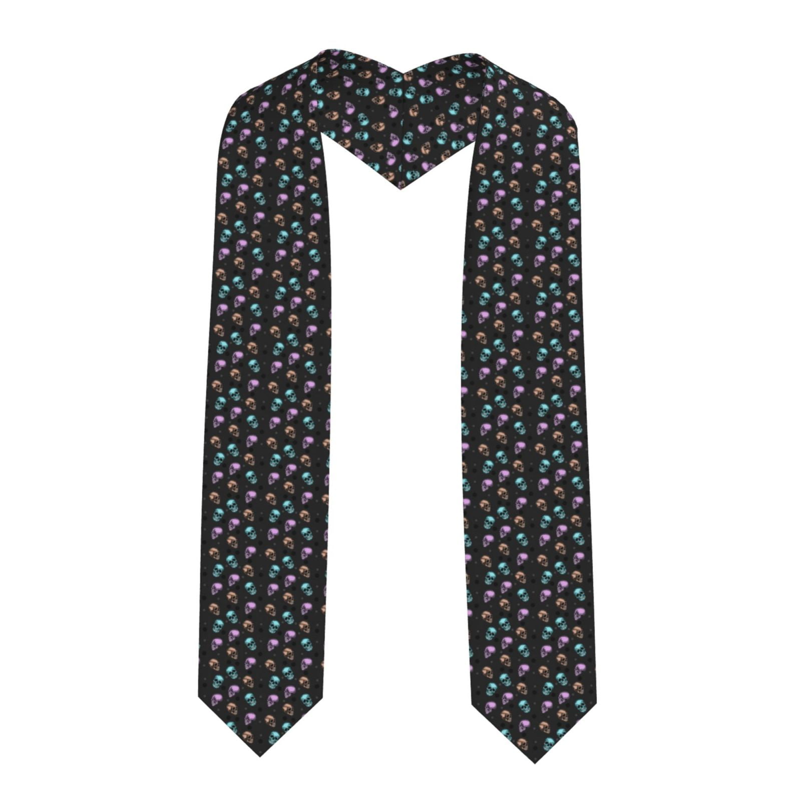 Rateoe purple cyan brown Skull Pattern Graduation Shawl Stole – Elegant ...