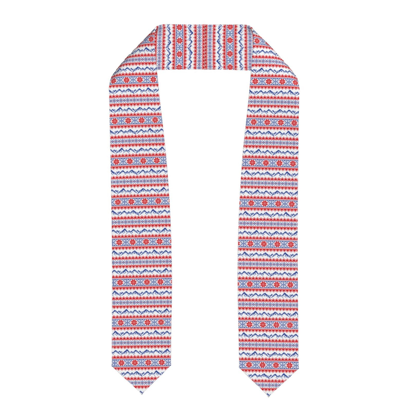 Rateoe red blue Snow Mountain Pattern Graduation Shawl Stole – Elegant ...