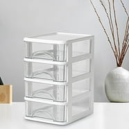 IRIS Small 4-Drawer Compact Desktop Organizer, Stacking Desktop Unit ...
