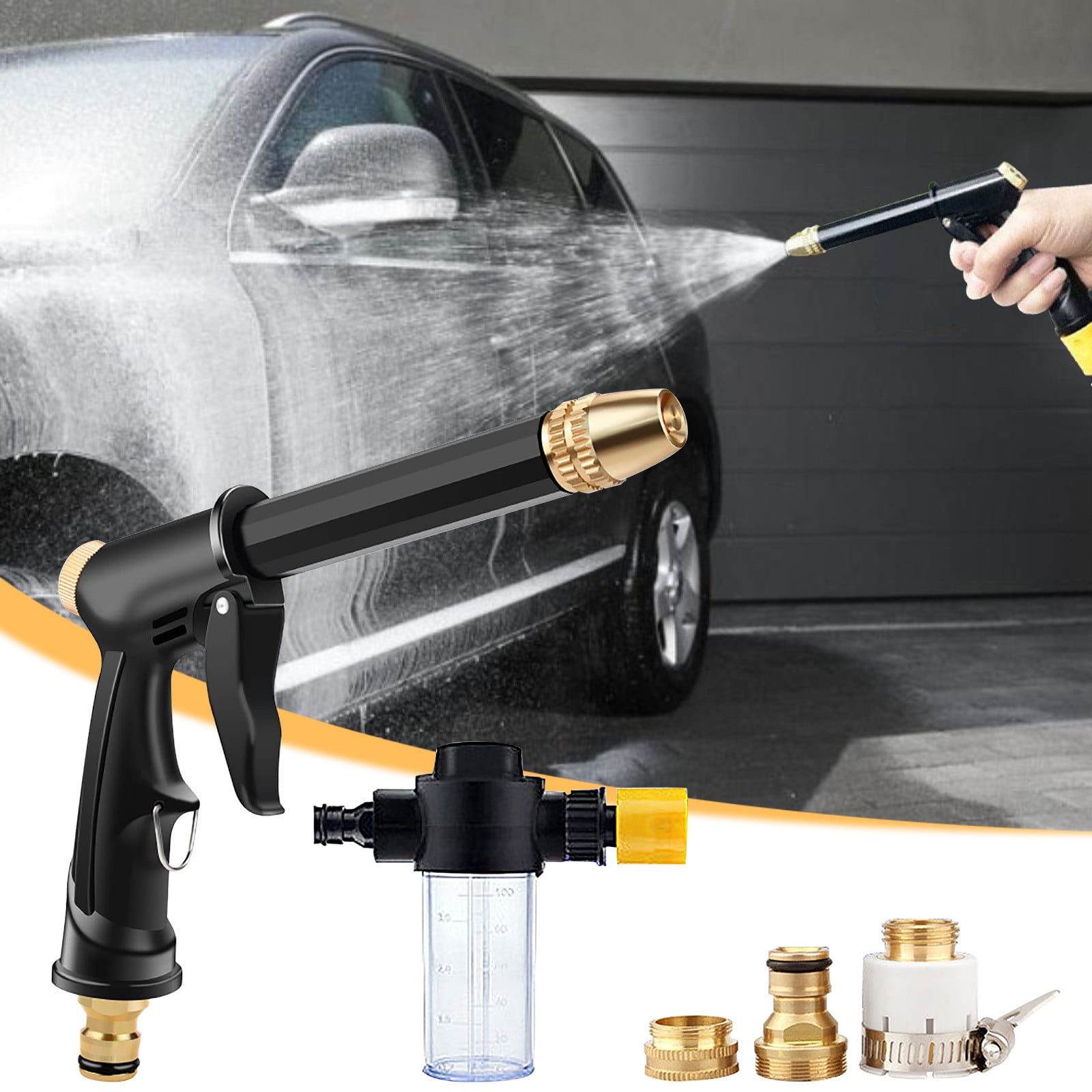 Ratfeit High Pressure Water, Garden Hose Nozzle Sprayer, Handheld Water ...