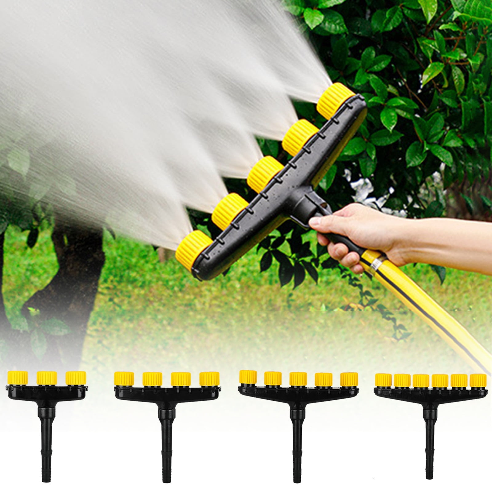 Ratfeit Multi-head Porous Sprayer Garden Hose Nozzle, Adjustable Porous ...