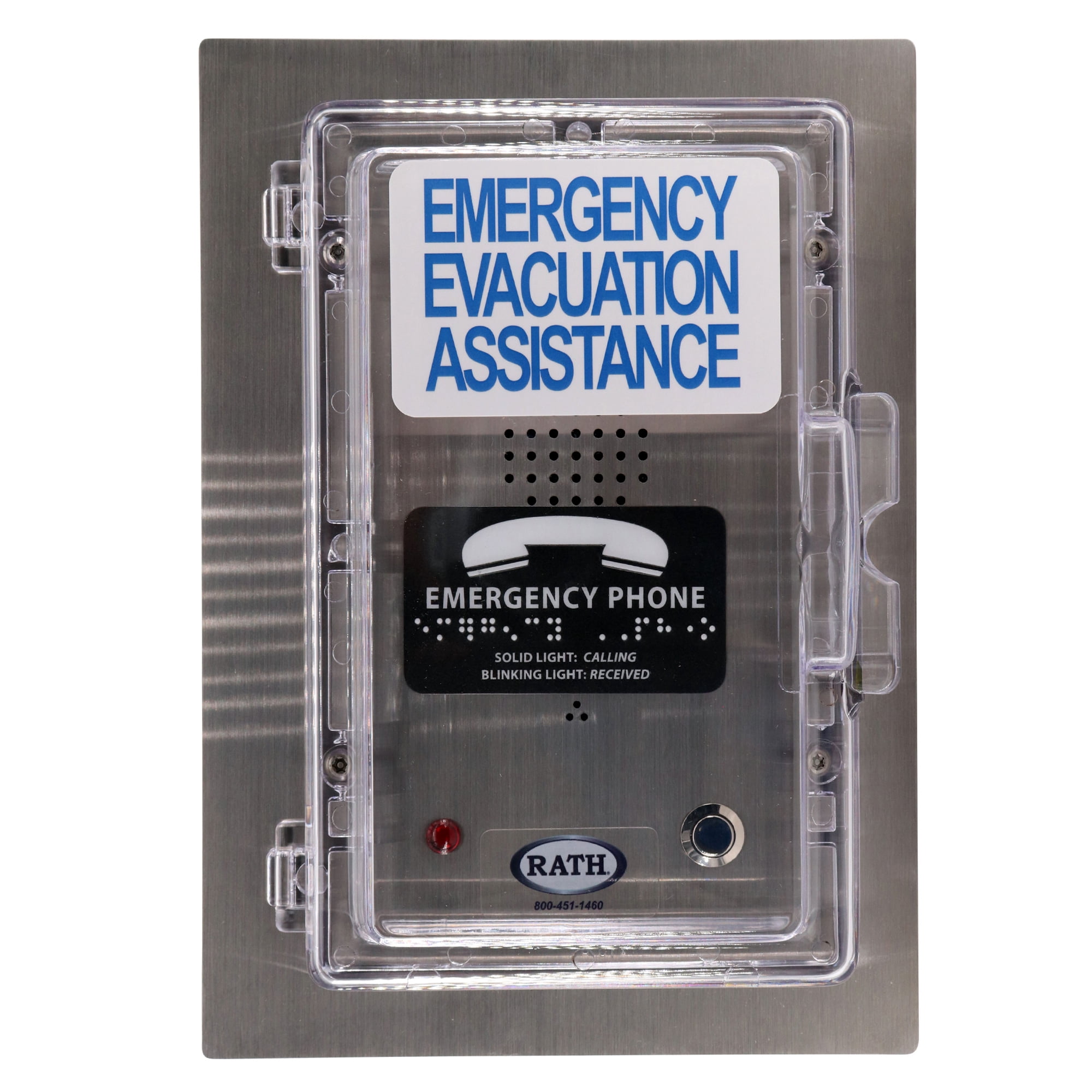 Rath 2400-808SSPC2 Flush Mount Emergency Phone Call Box with Cover ...