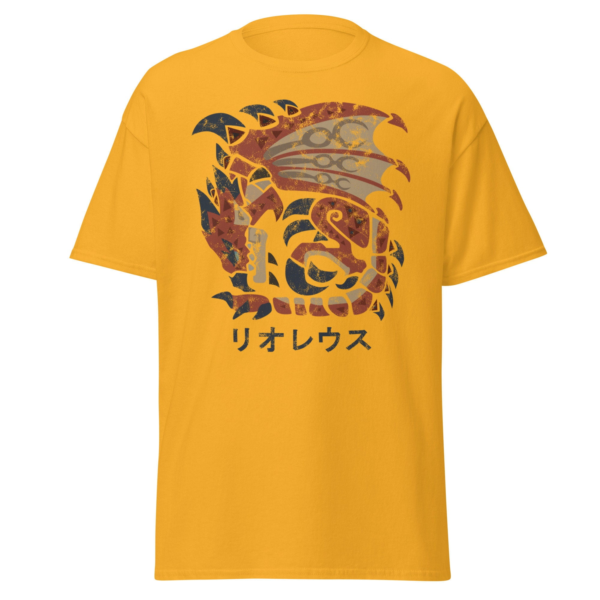 Rathalos Monster Kanji T-shirt Monster Hunter Wilds Game T-shirt Merch ...