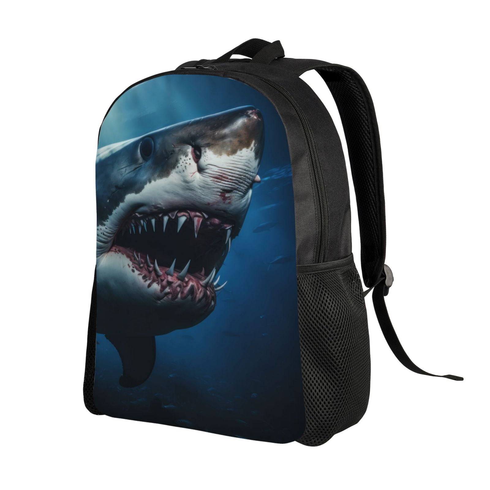 Ratiio 3D Realistic Shark Print Backpack with Padded 15-inch Laptop ...