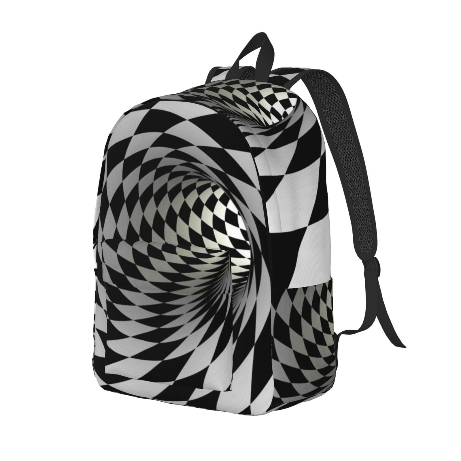 Ratiio 3D Vortex Illusion Print Canvas Backpack for Women & Men Retro ...