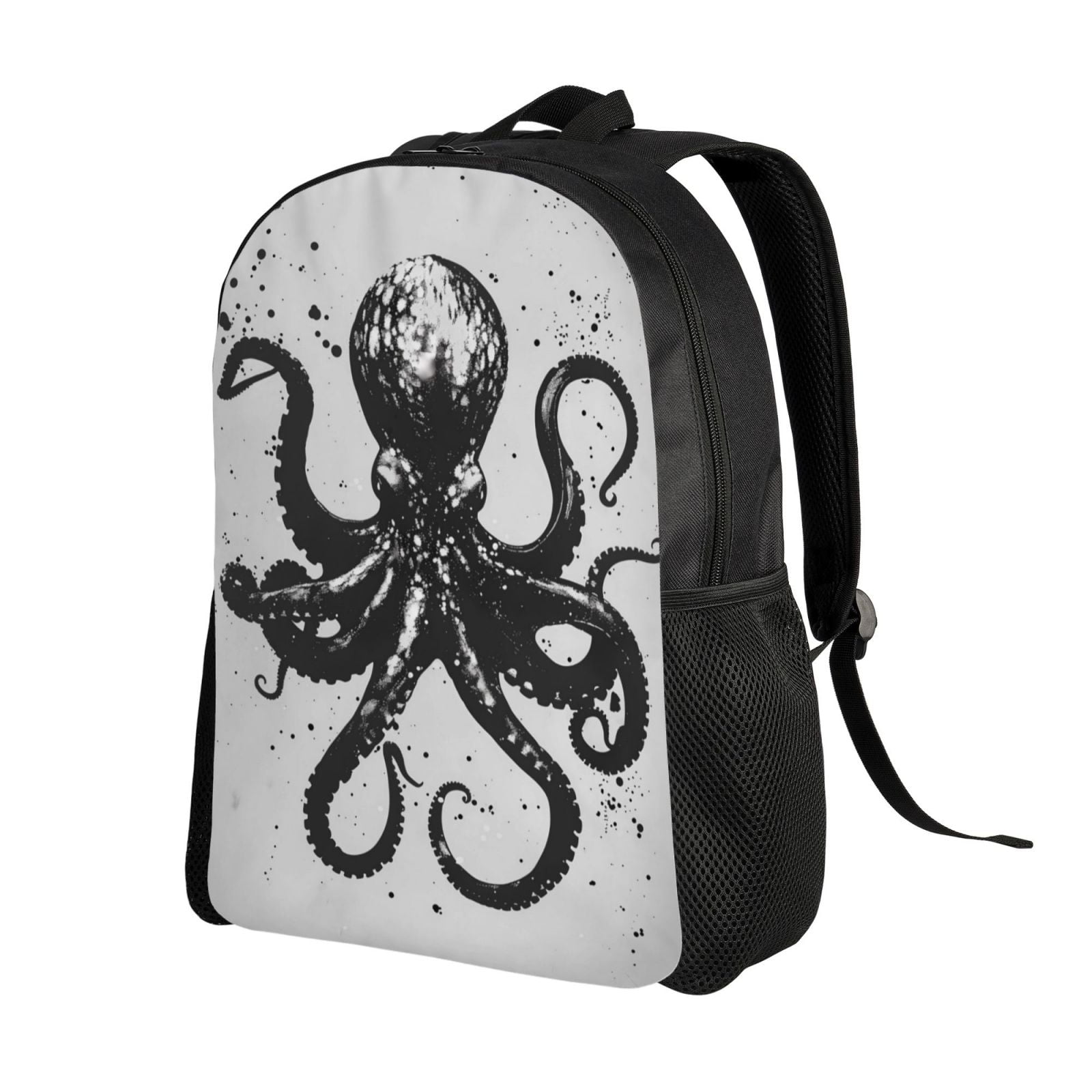 Ratiio Abstract Ink Octopus Print Backpack with Padded 15-inch Laptop ...