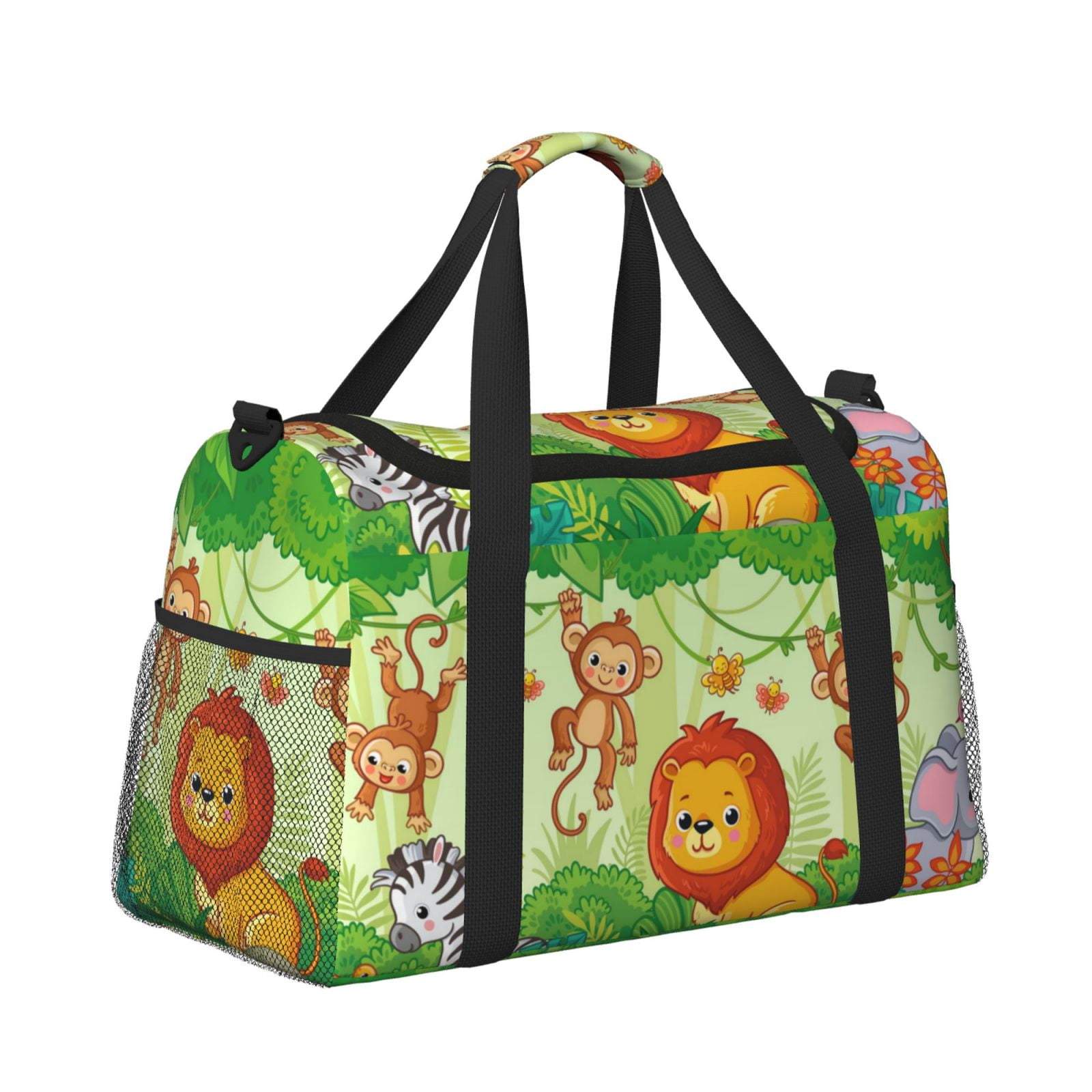 Ratiio African Animals in the Jungle Pattern Hand Travel Bag, Weekender ...