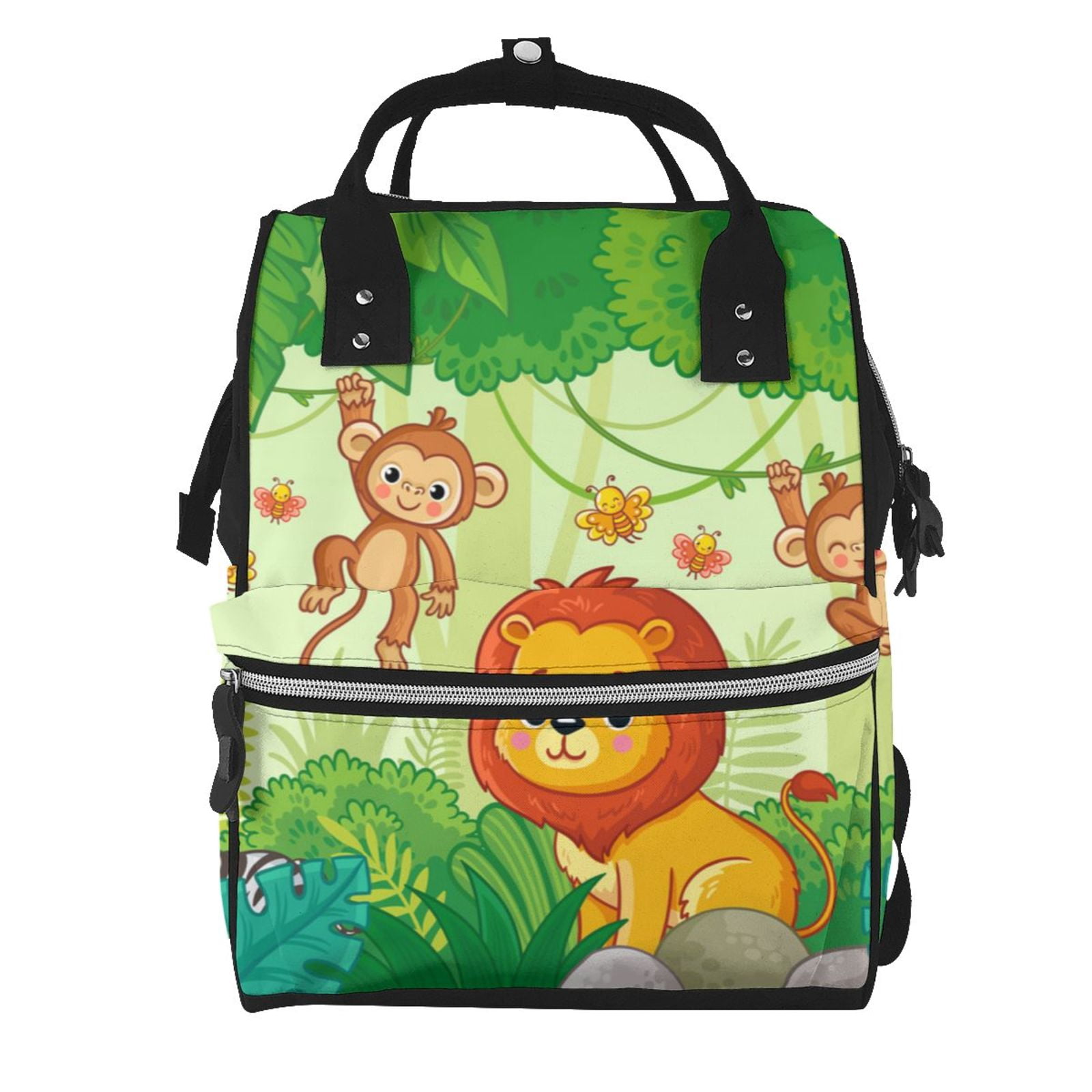 Ratiio African Animals in the Jungle Mummy Backpack - Waterproof Twill ...