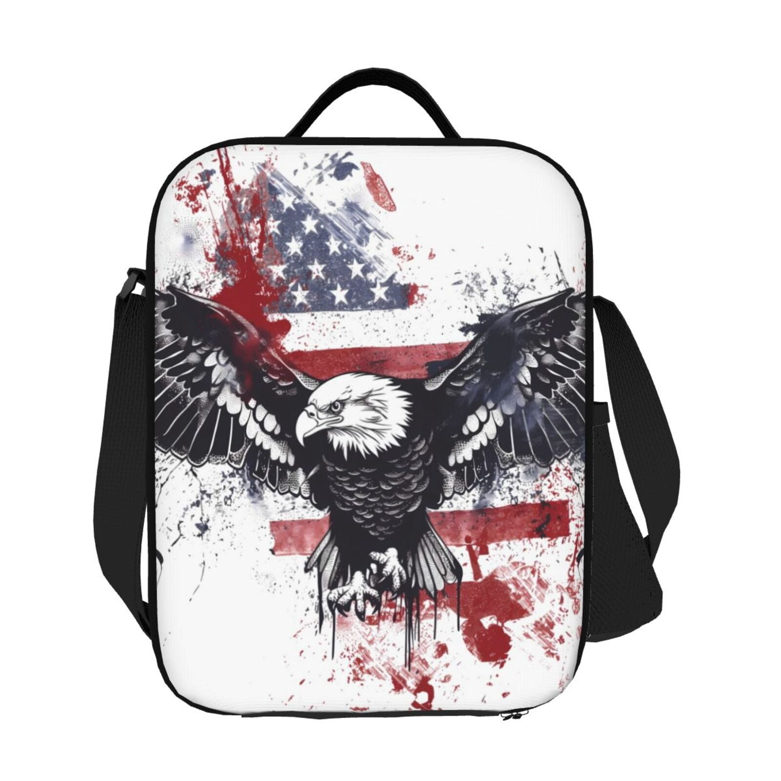 Ratiio American Flag Eagle Art Print Lunch Box - Reusable Lunch Bag Men ...