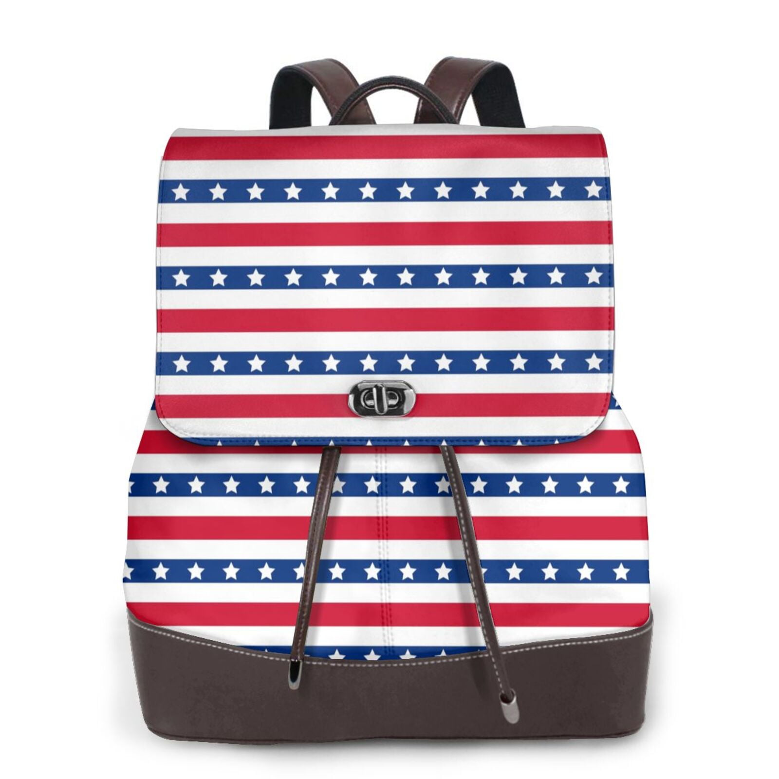 Ratiio American Patriotic Stars And Stripes Pattern Womens Backpack ...