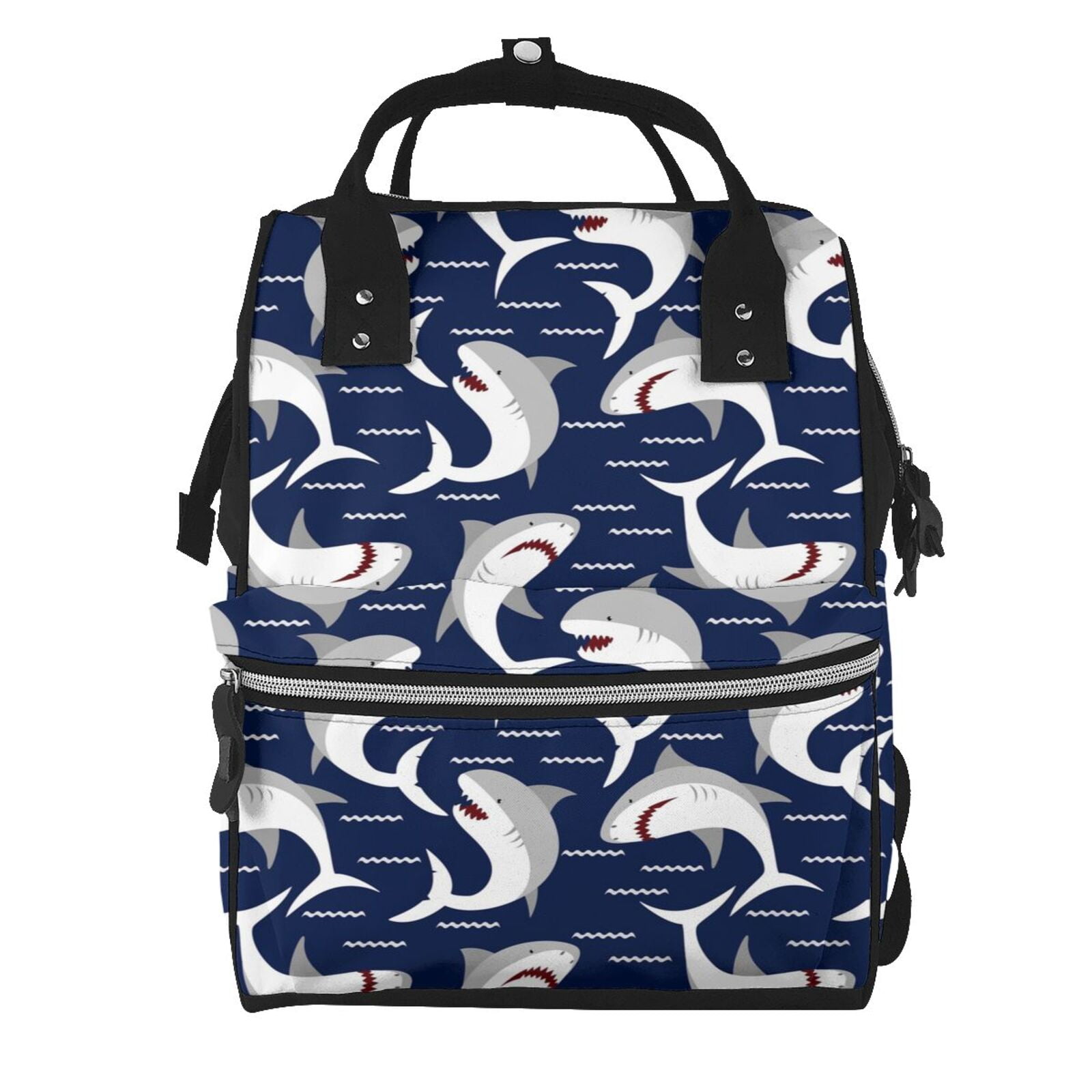 Ratiio Angry Shark Mummy Backpack - Waterproof Twill Canvas, Large ...