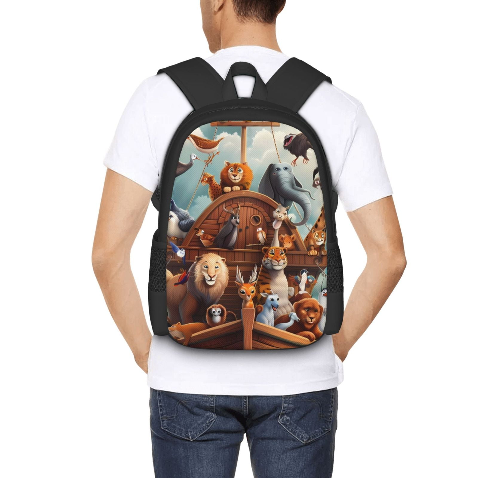 Ratiio Animal Filled Noahs Ark Backpack for Men and Women - Durable ...