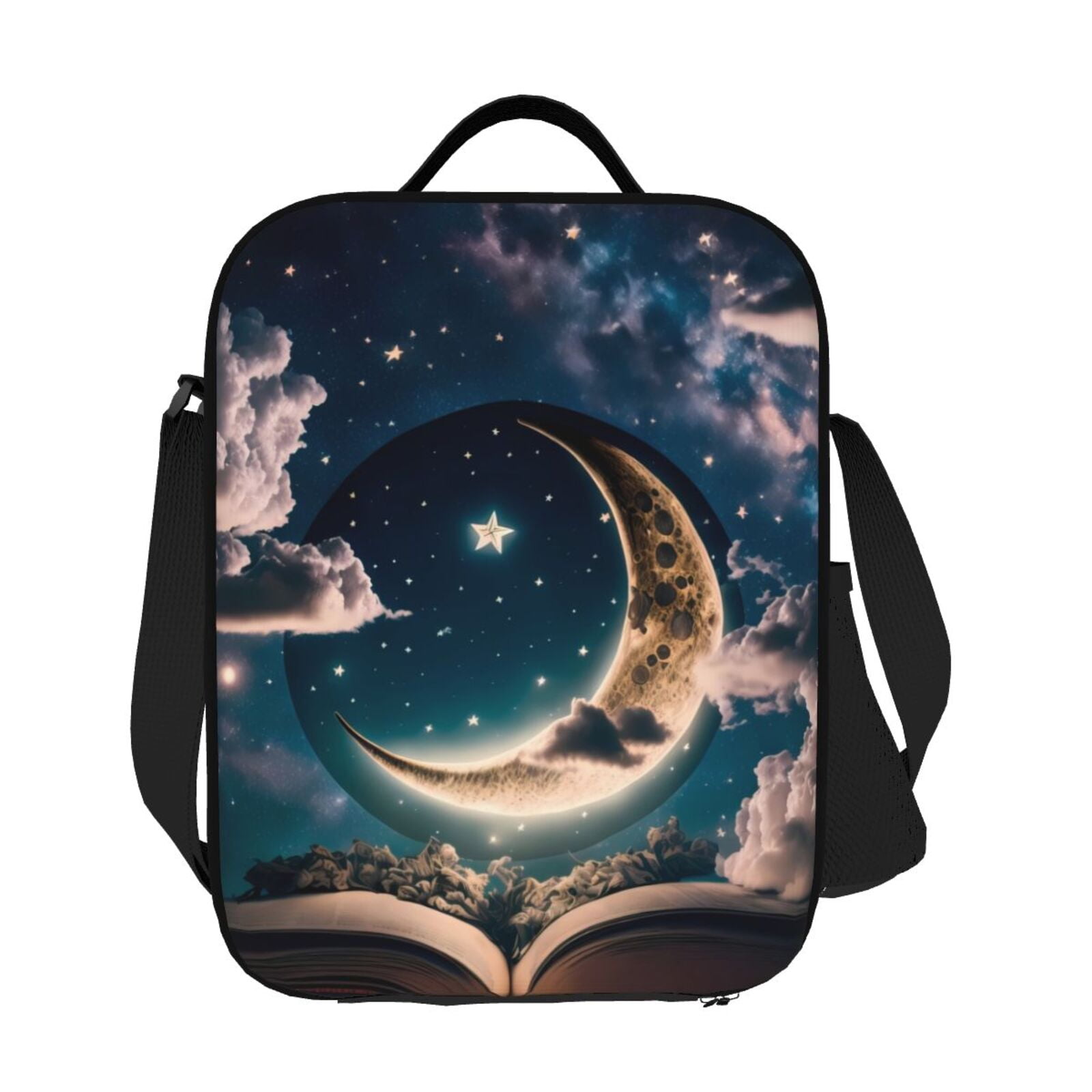 Ratiio Artistic Starry Sky Moon Book Print Lunch Box - Reusable Lunch ...