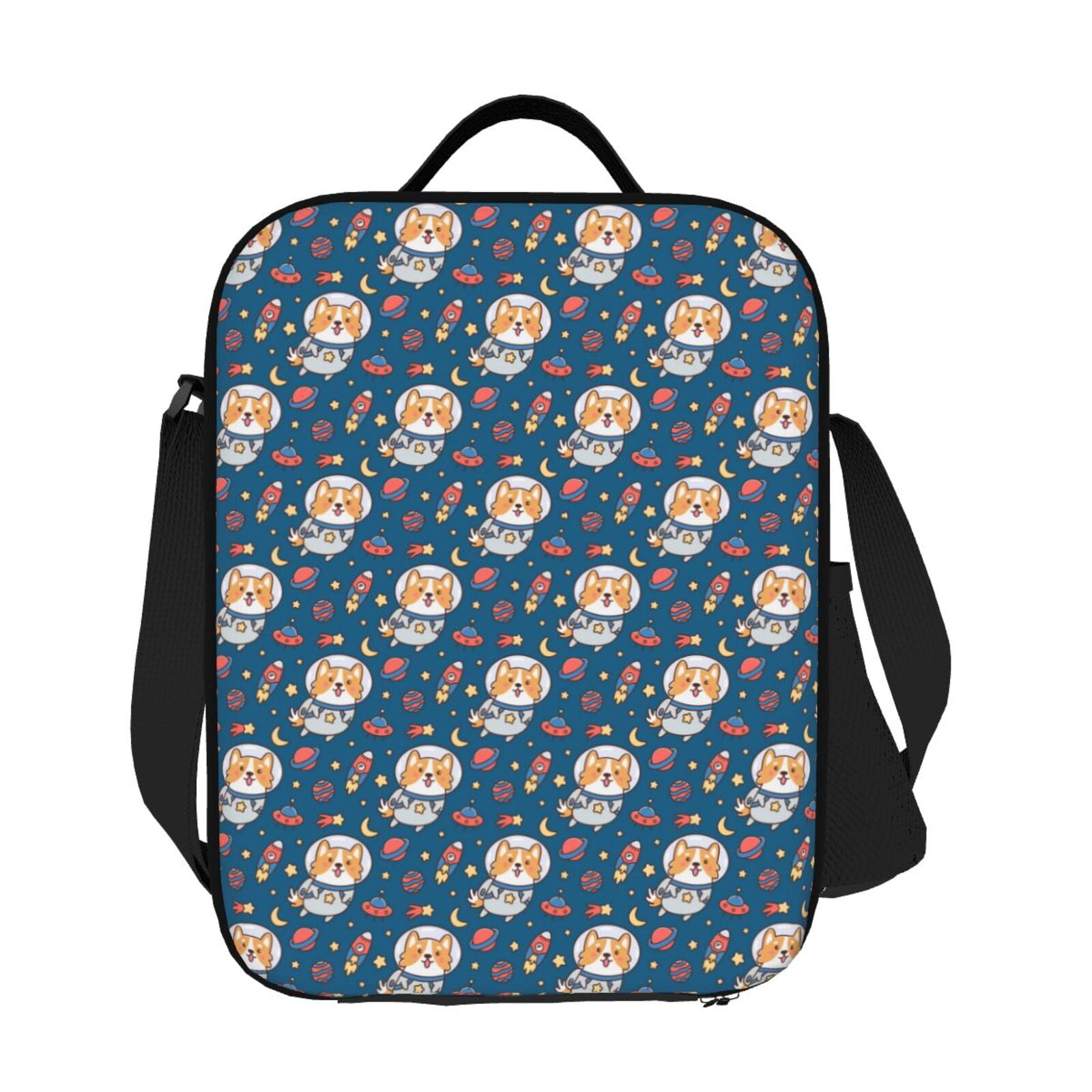 Ratiio Astronaut Corgi Dog Print Lunch Box - Reusable Lunch Bag Men ...