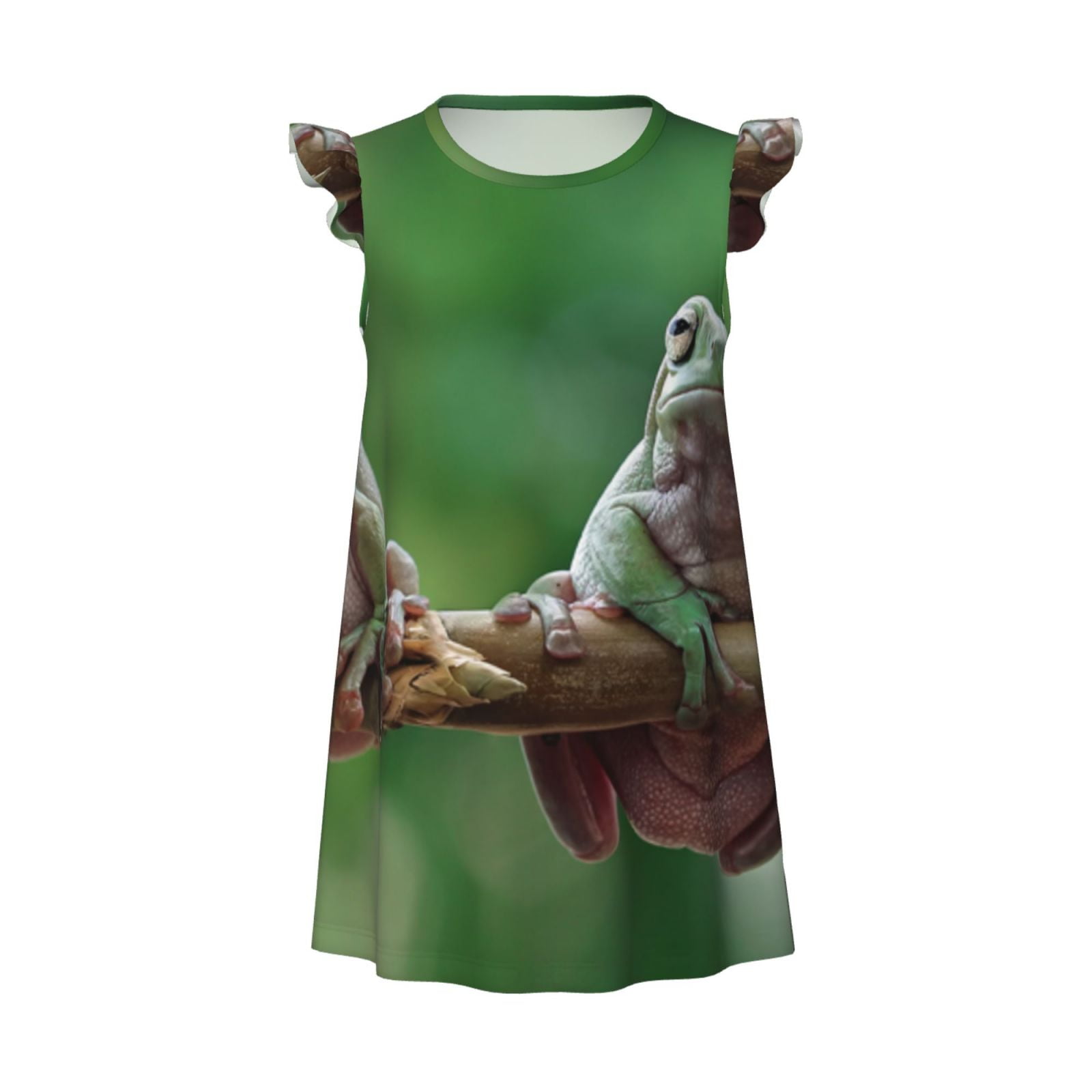 Ratiio Australian White Tree Frog Sitting on Branch Print Girls ...