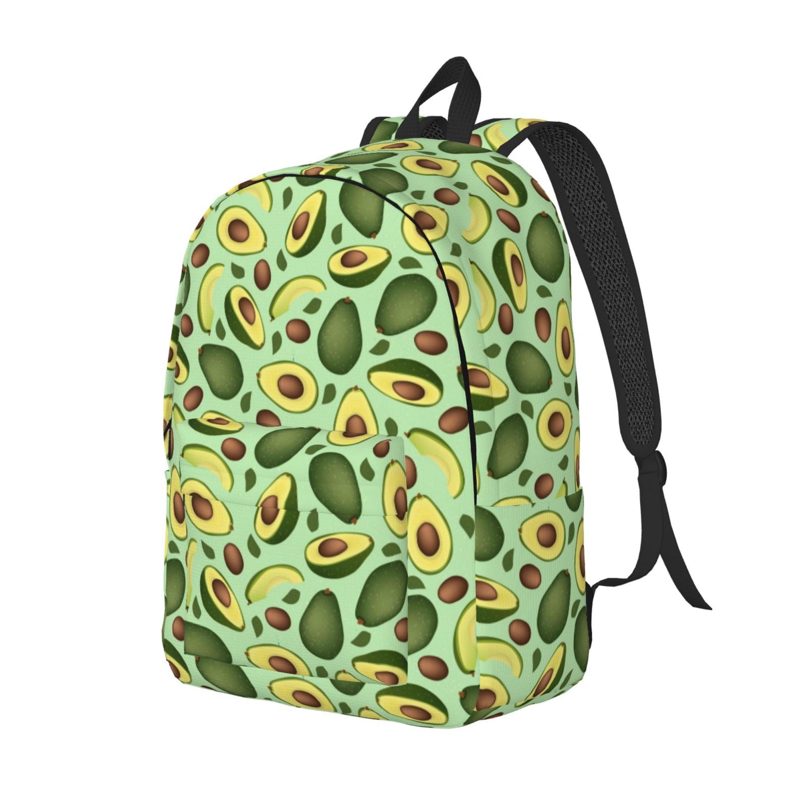 Ratiio Avocado With Seeds Print Canvas Backpack for Women & Men Retro ...