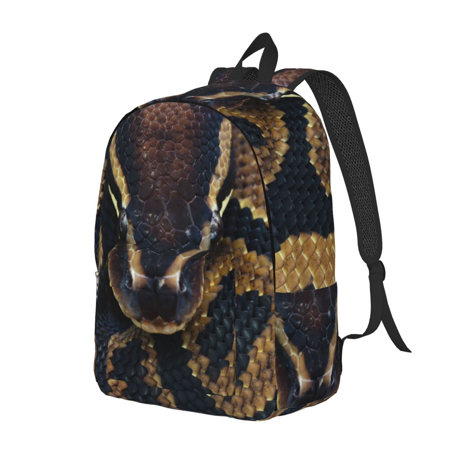 Ratiio Ball Phyton Snake Print Canvas Backpack for Women & Men Retro ...