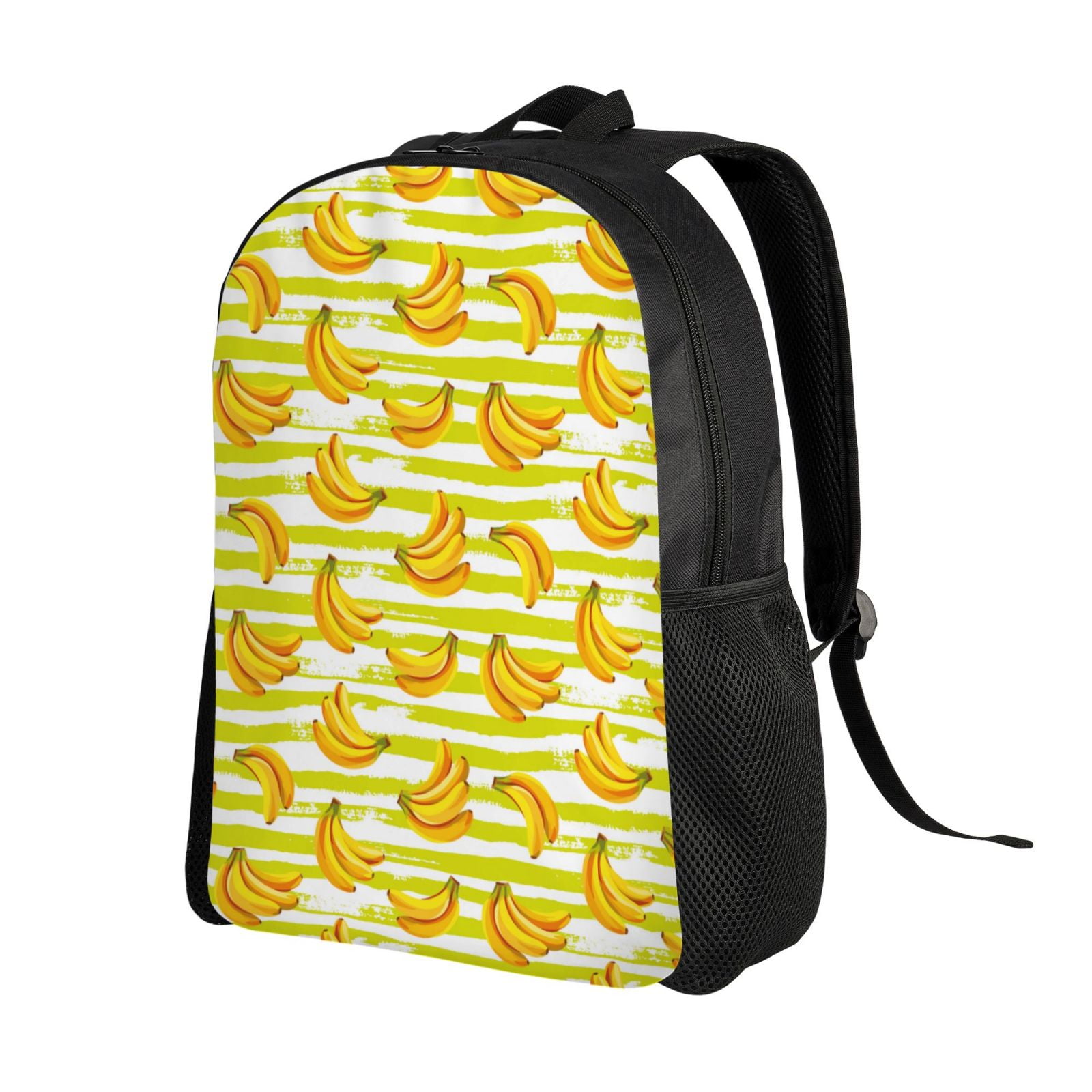 Ratiio Bananas On A Striped Print Backpack with Padded 15-inch Laptop ...