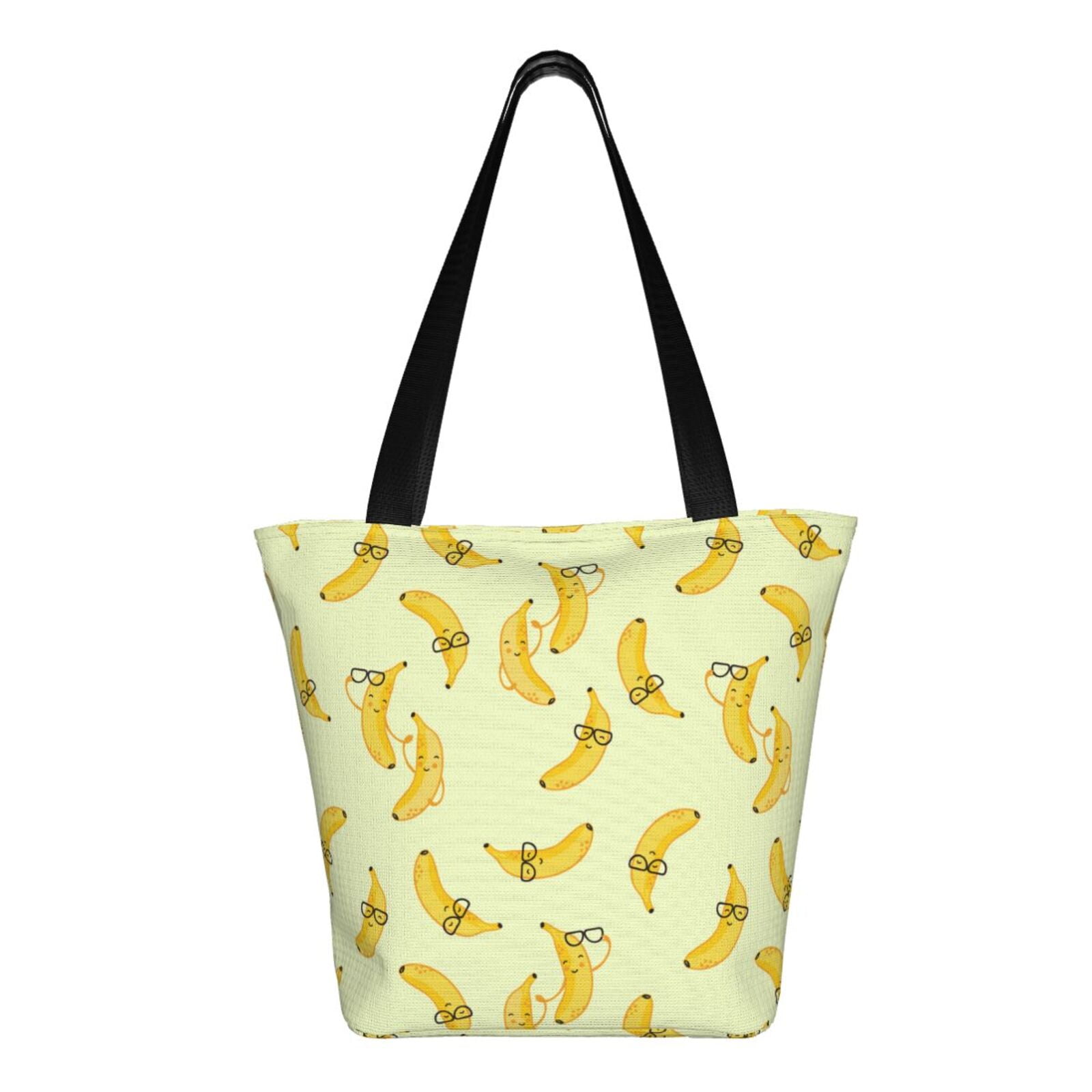 Ratiio Bananas Print Shoulder Bag for Women, Polyester Crossbody Purse ...