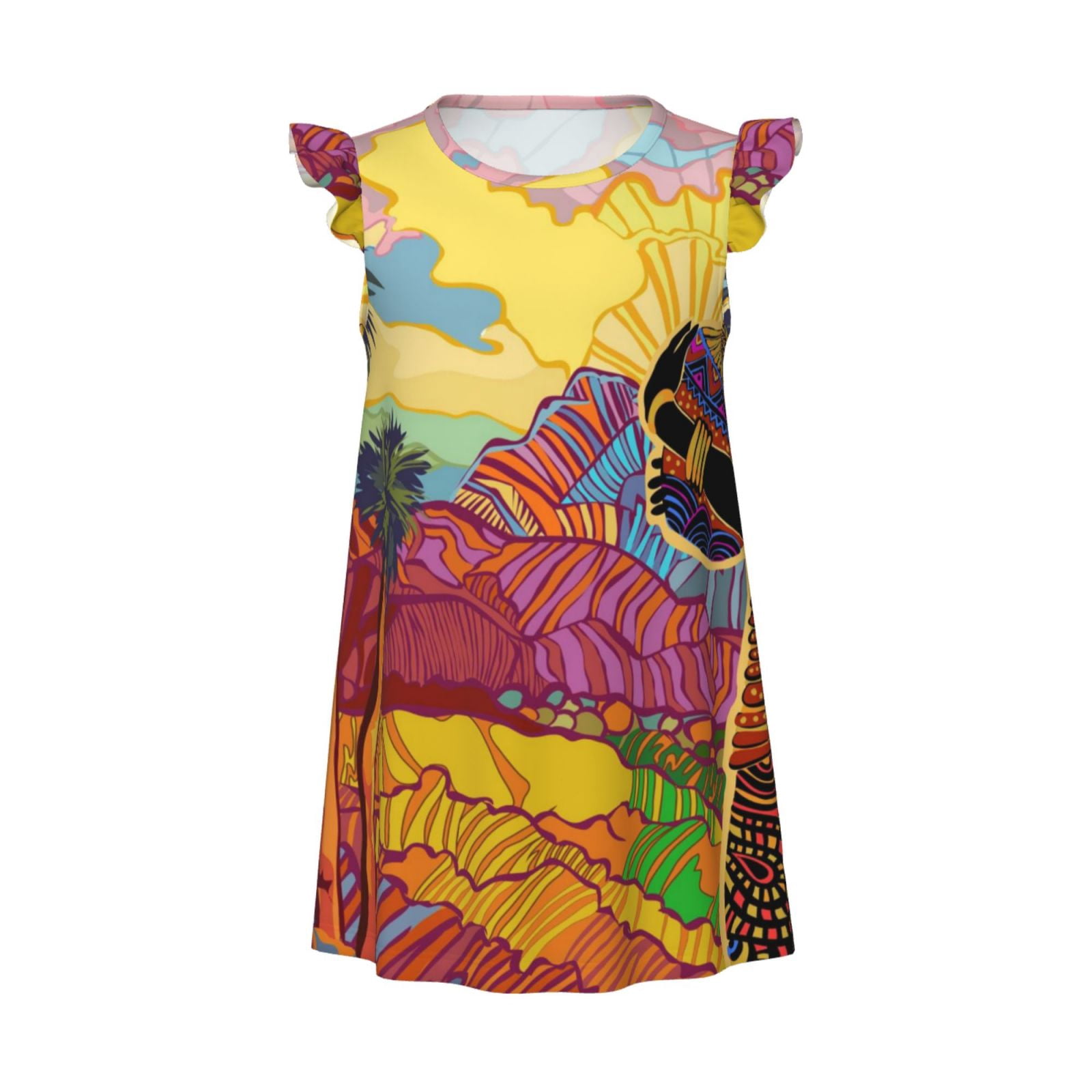 Ratiio Beautiful African Woman Print Girls Nightgowns, Princess Pajama ...