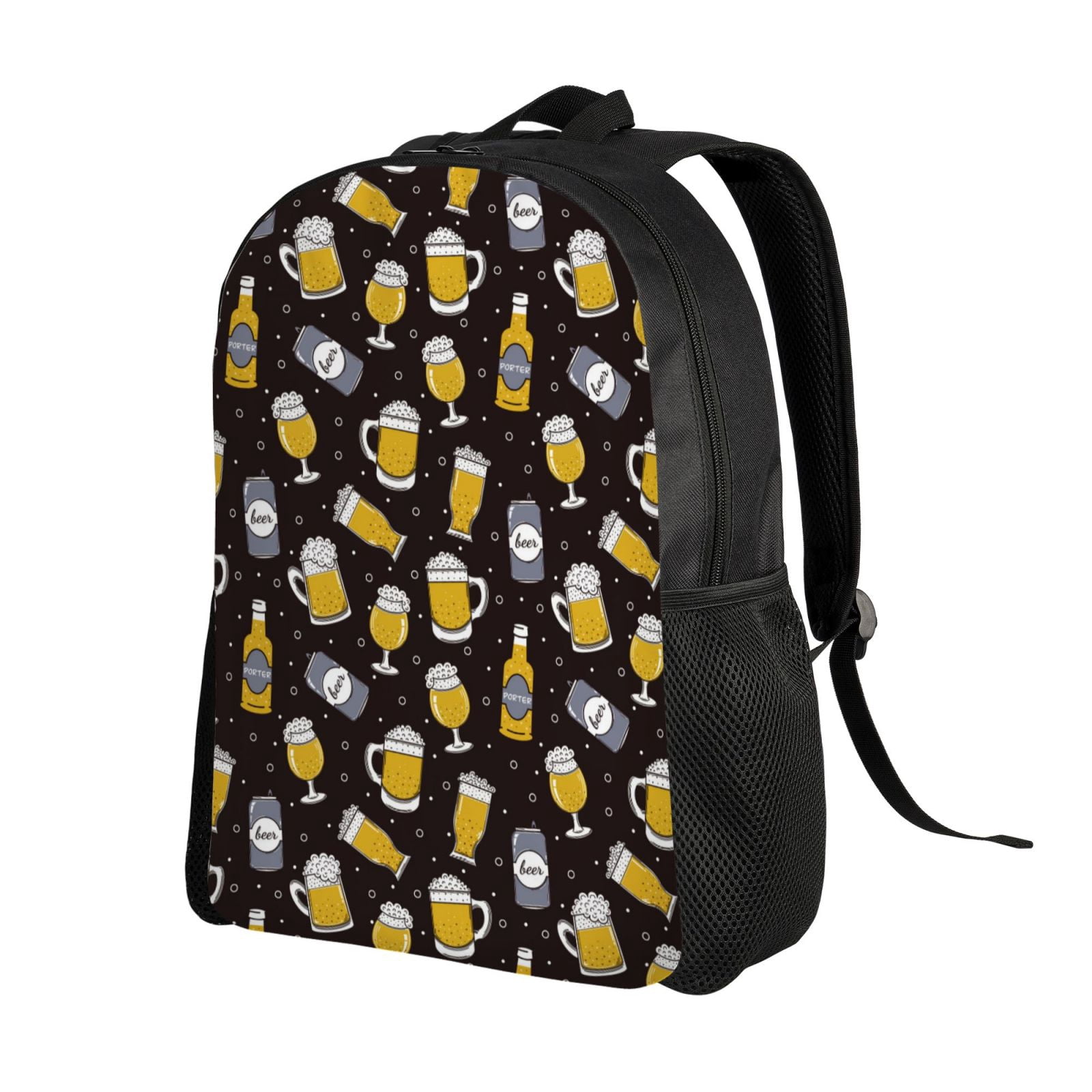 Ratiio Beer In A Bottle Print Backpack with Padded 15-inch Laptop ...