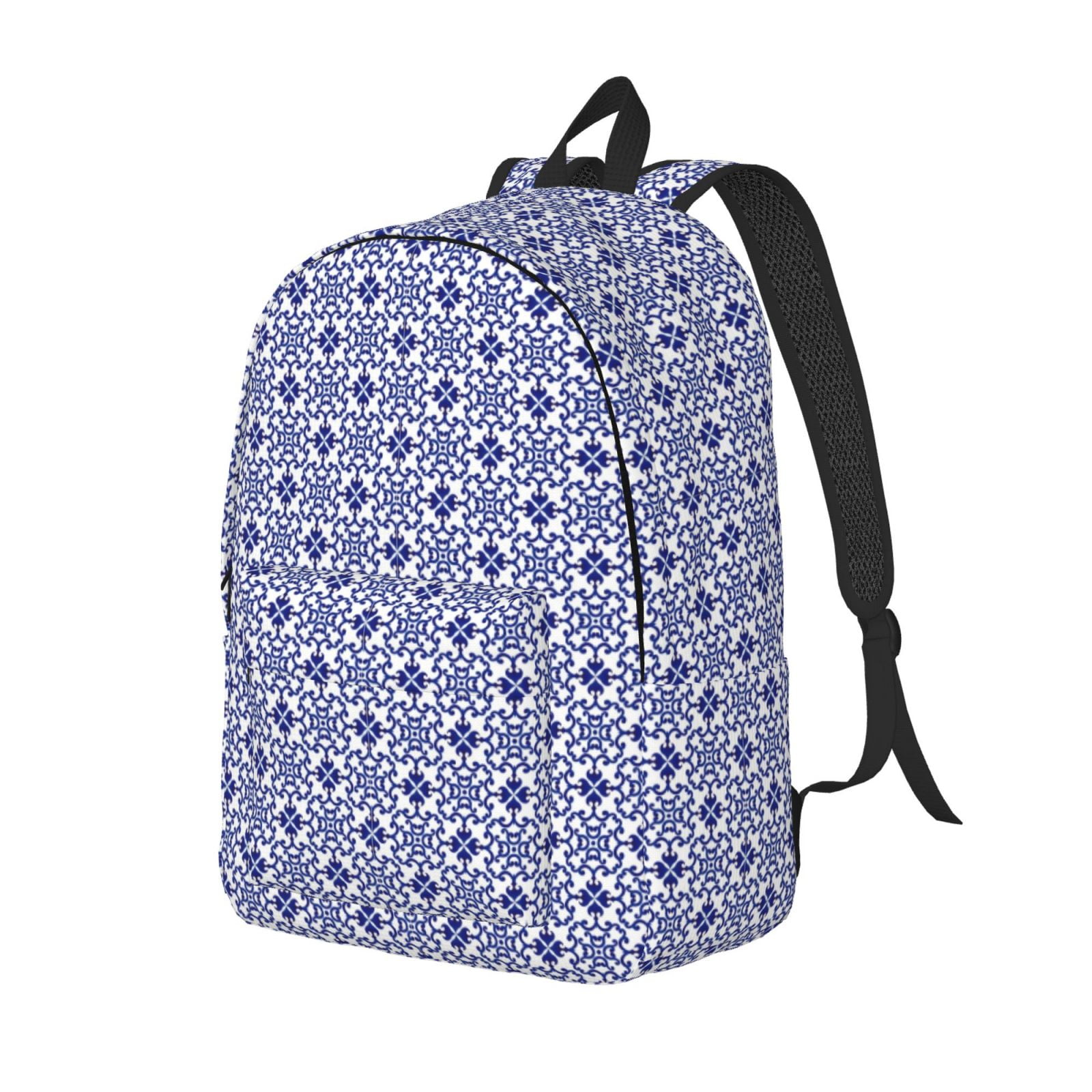 Ratiio Blue And White Porcelain Chinaware Print Canvas Backpack for ...
