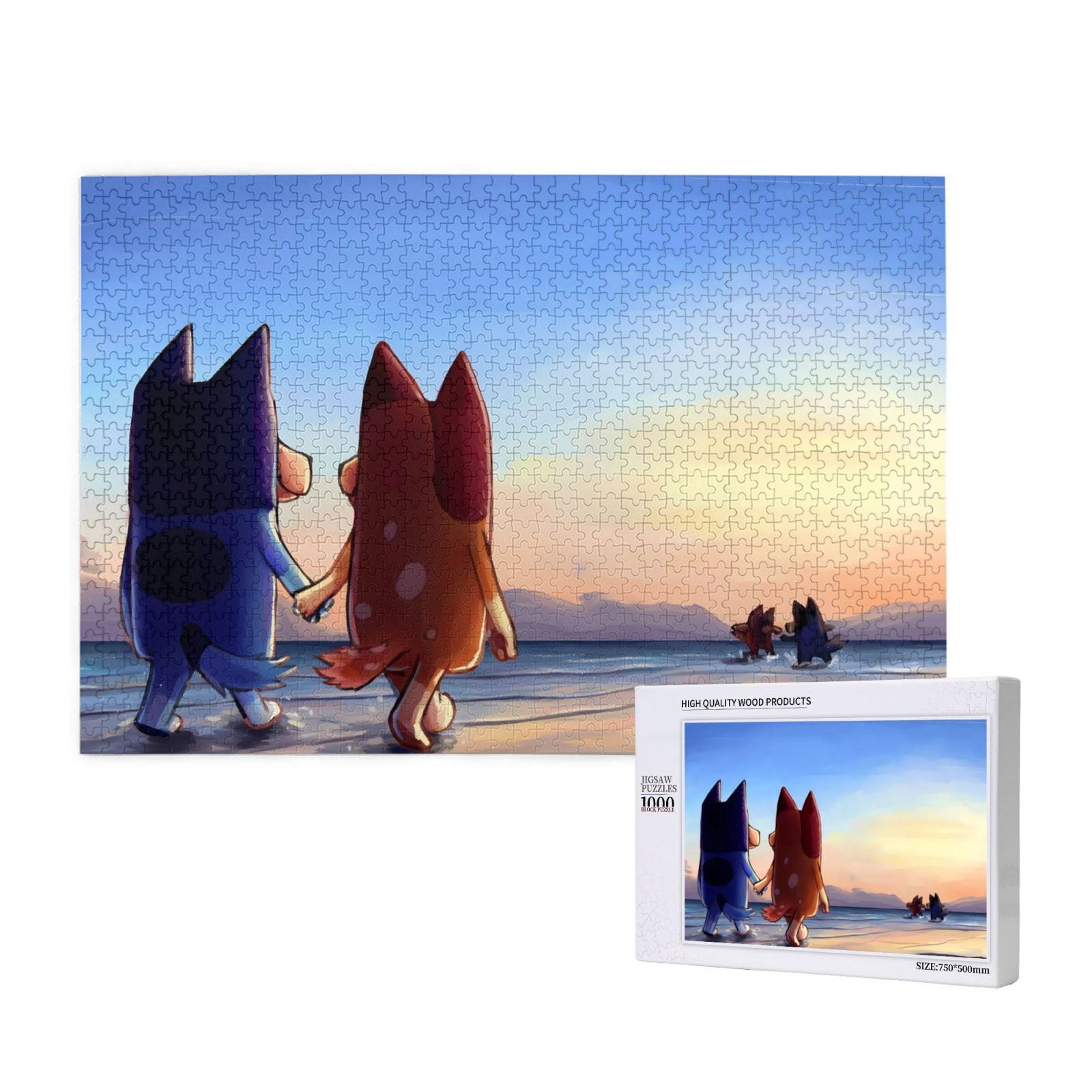 Ratiio Bluey Print 1000 Piece Jigsaw Puzzle for Adults Challenging ...