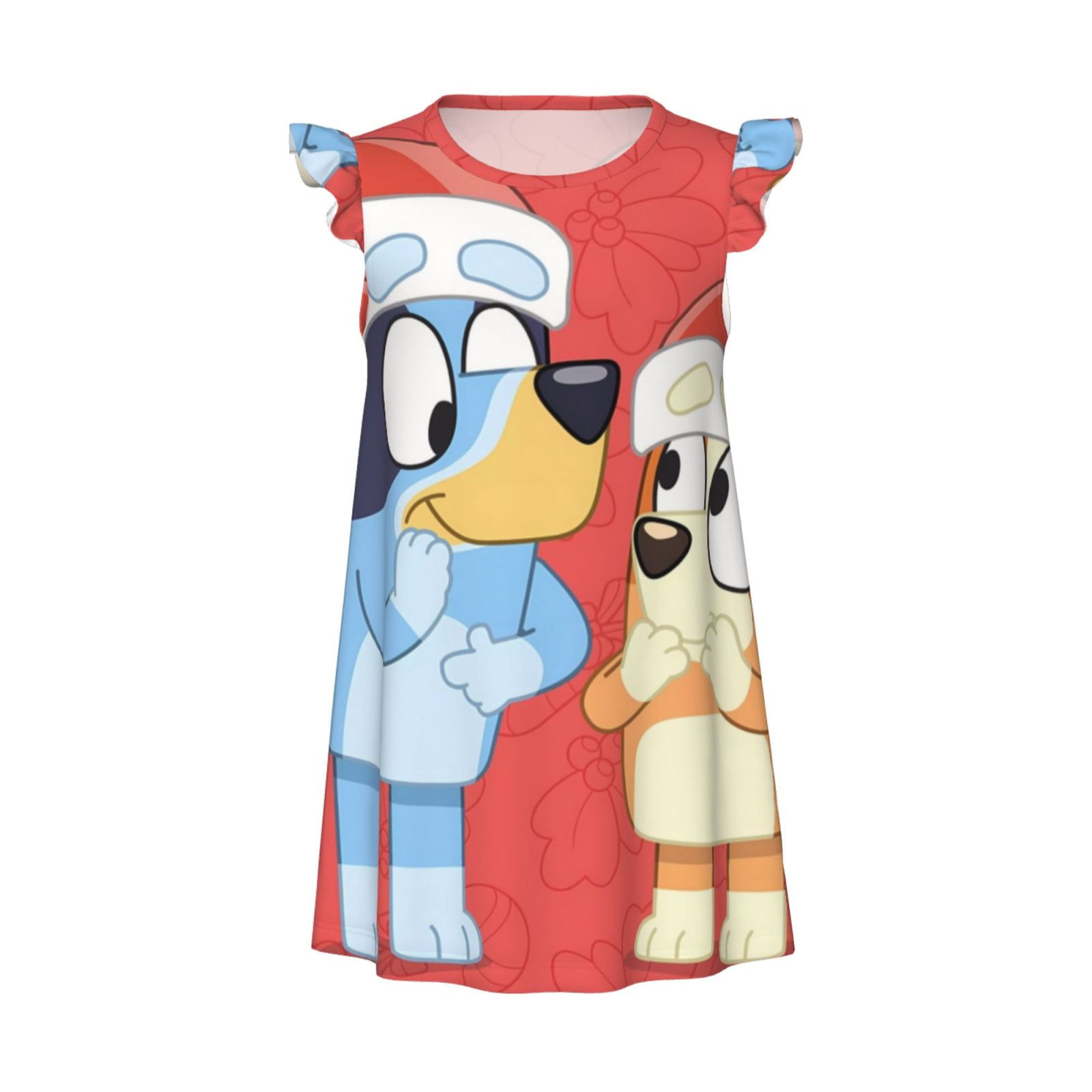 Ratiio Bluey Print Girls Nightgowns, Princess Pajama Dresses for Girls ...