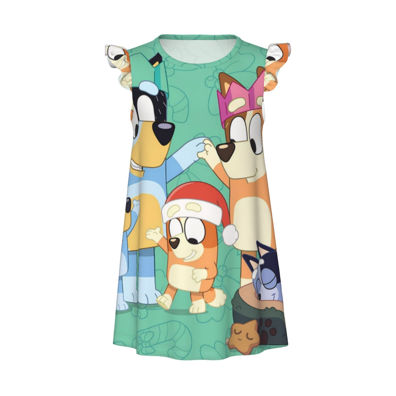 Ratiio Bluey Print Girls Nightgowns, Princess Pajama Dresses for Girls ...