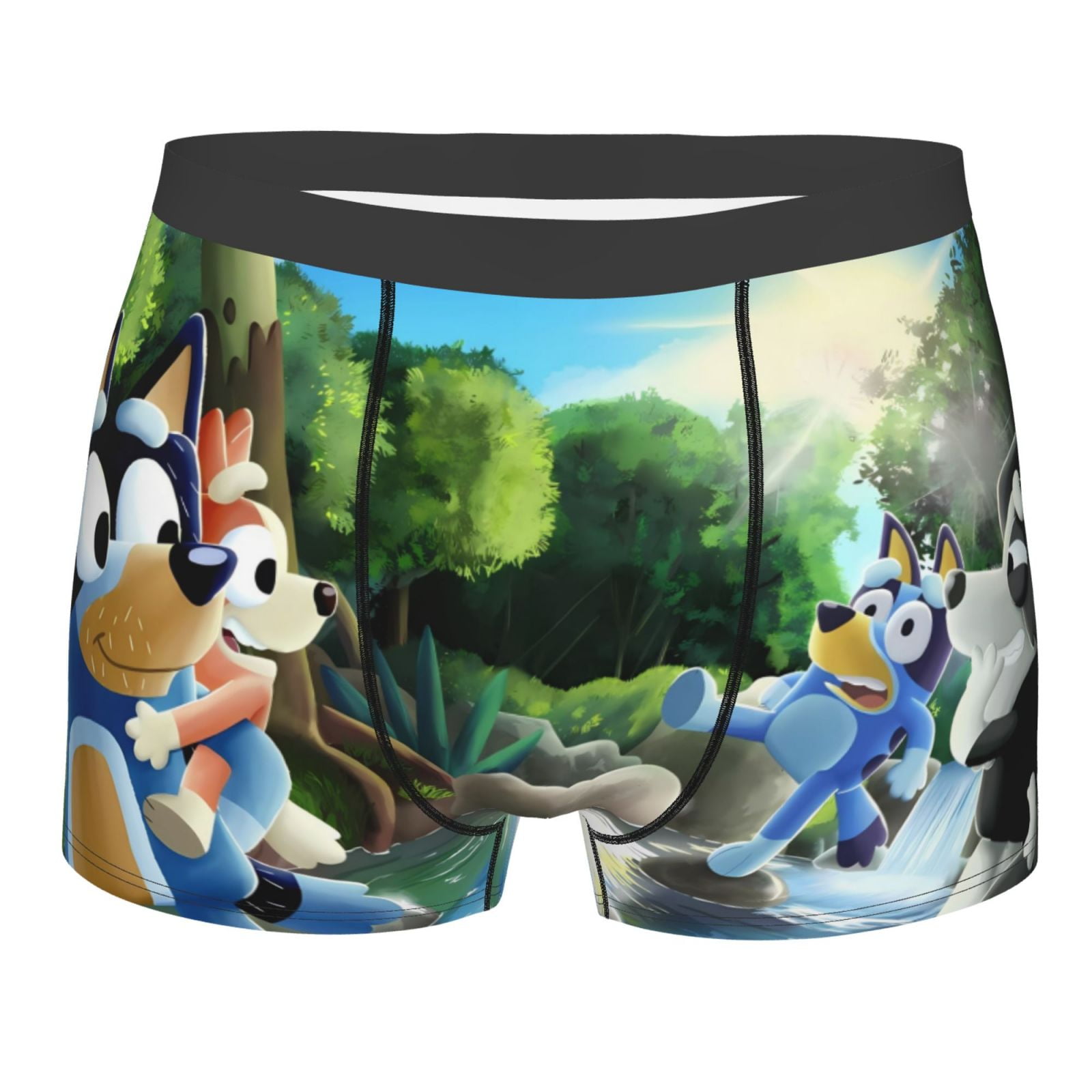 Ratiio Bluey Print Men's Underwear Breathable Boxer Briefs with Fly ...