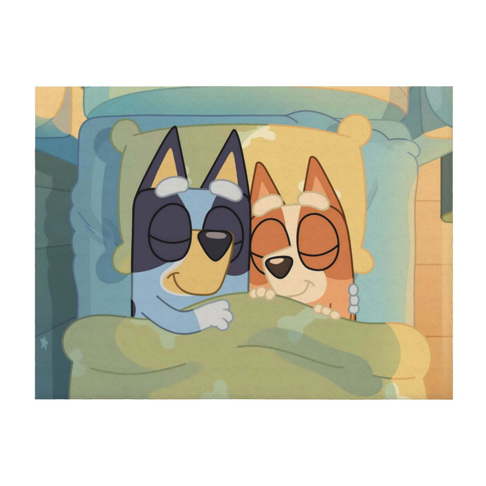 Ratiio Bluey Print Throw Blanket for Couch Sofa or Bed Throw Size, Soft ...