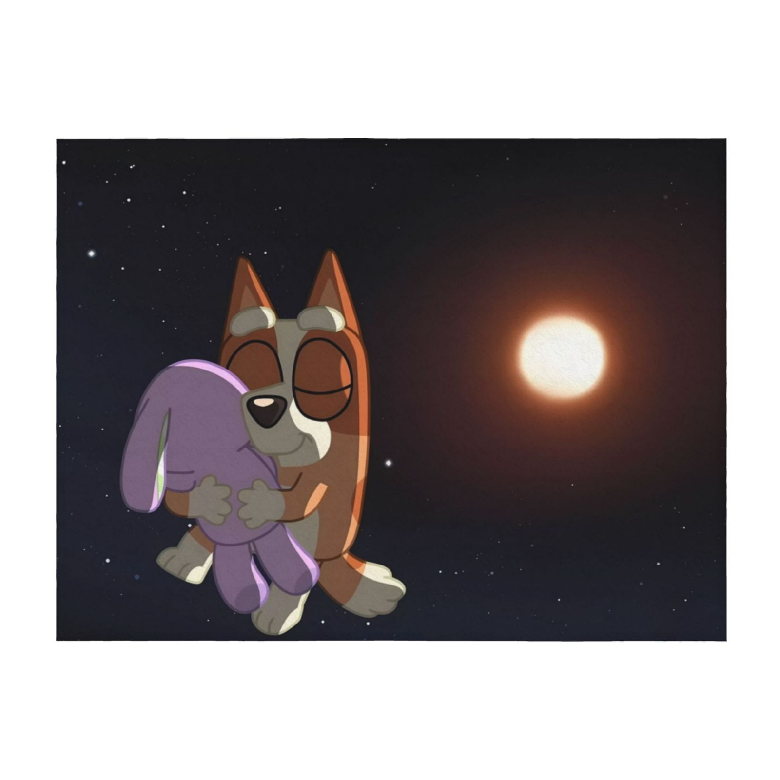 Ratiio Bluey Print Throw Blanket for Couch Sofa or Bed Throw Size, Soft ...