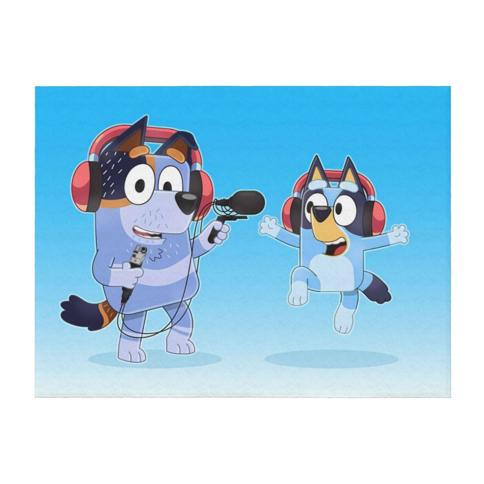 Ratiio Bluey Print Throw Blanket for Couch Sofa or Bed Throw Size, Soft ...